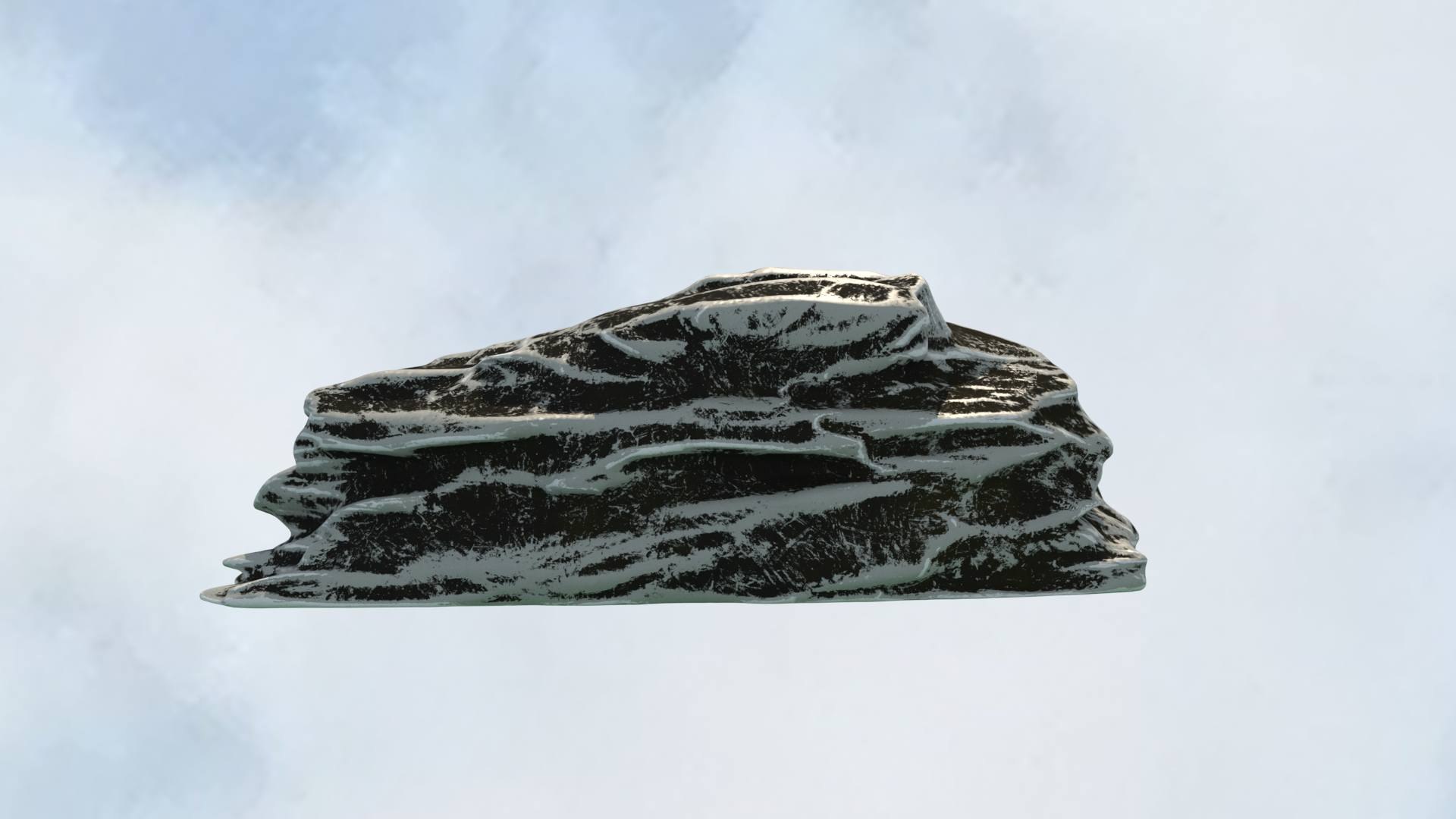 CG stone download realistic stone rockery stylized fossil block scene ...