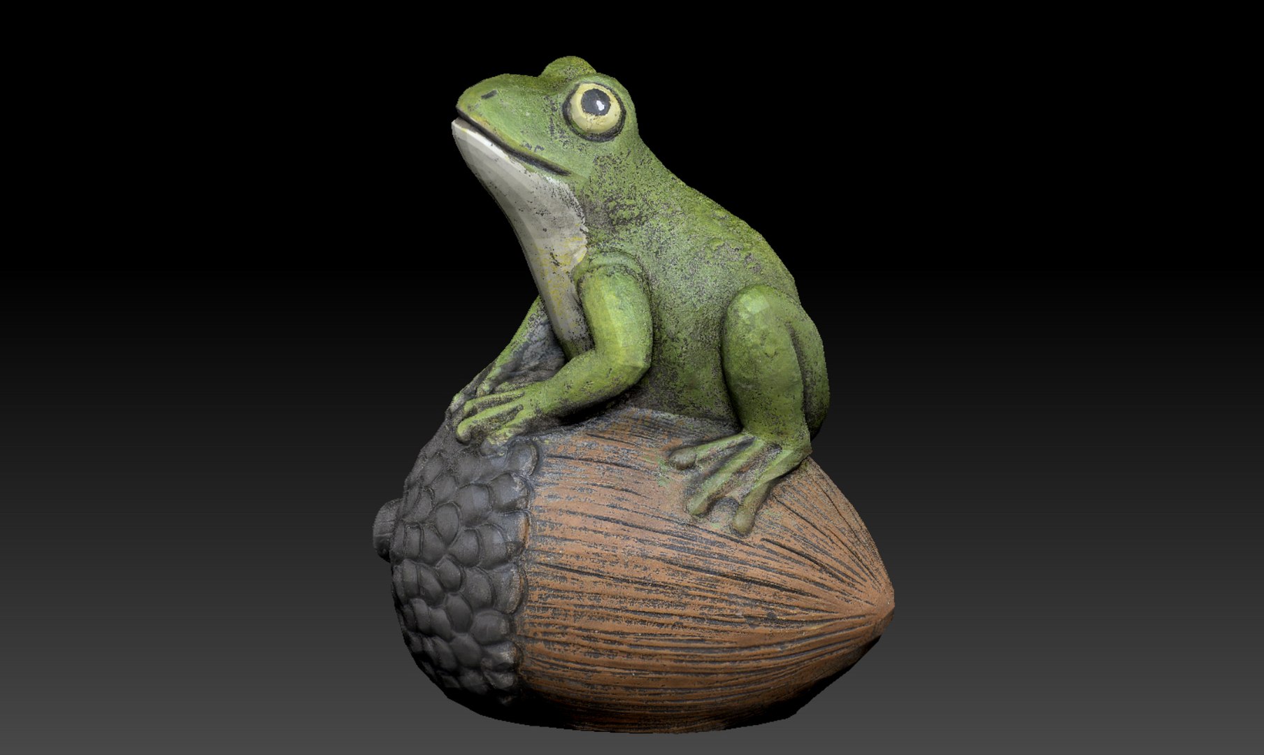 Frog On Acorn 3D - TurboSquid 2065100