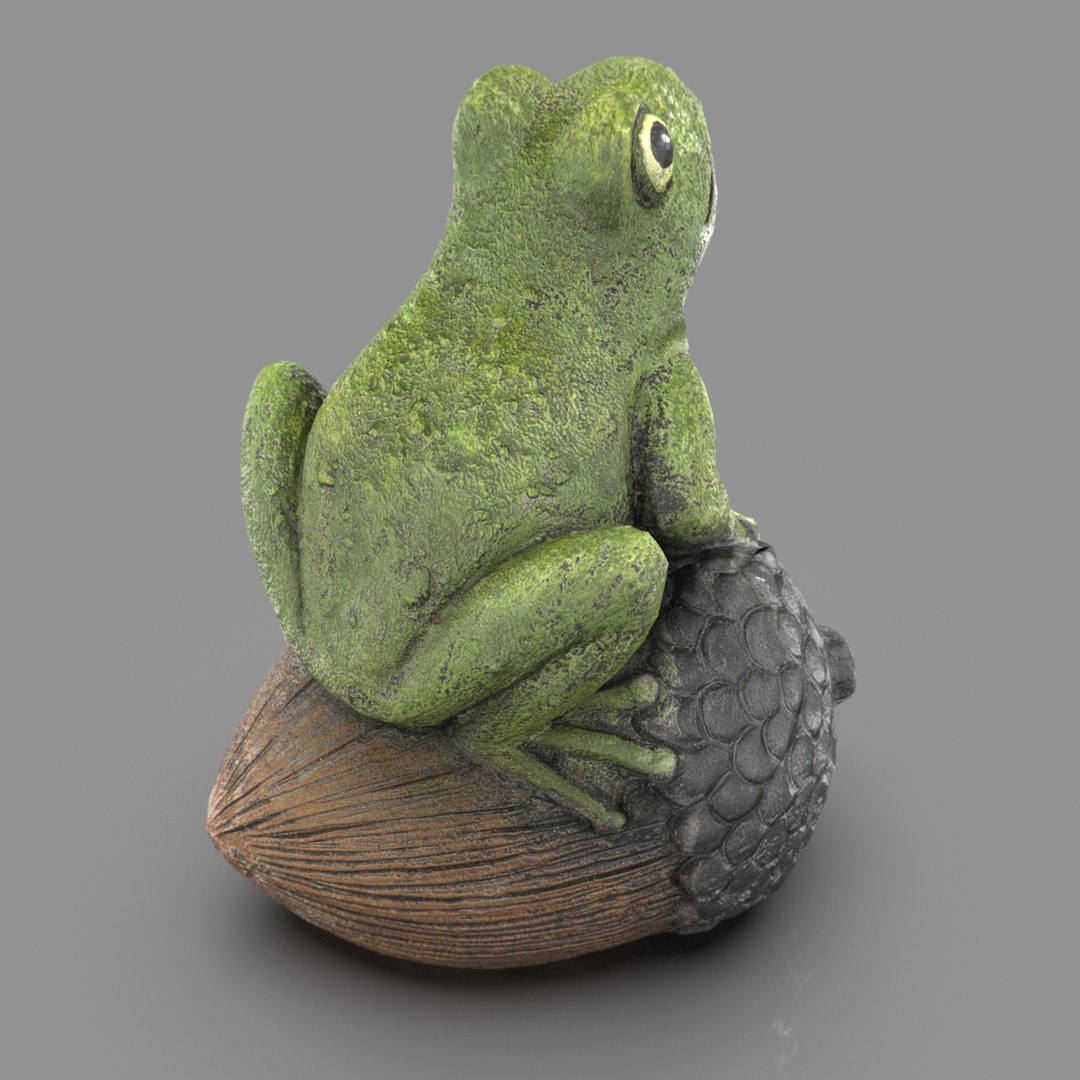 Frog On Acorn 3D - TurboSquid 2065100