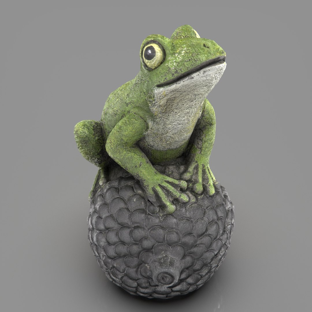 Frog On Acorn 3D - TurboSquid 2065100
