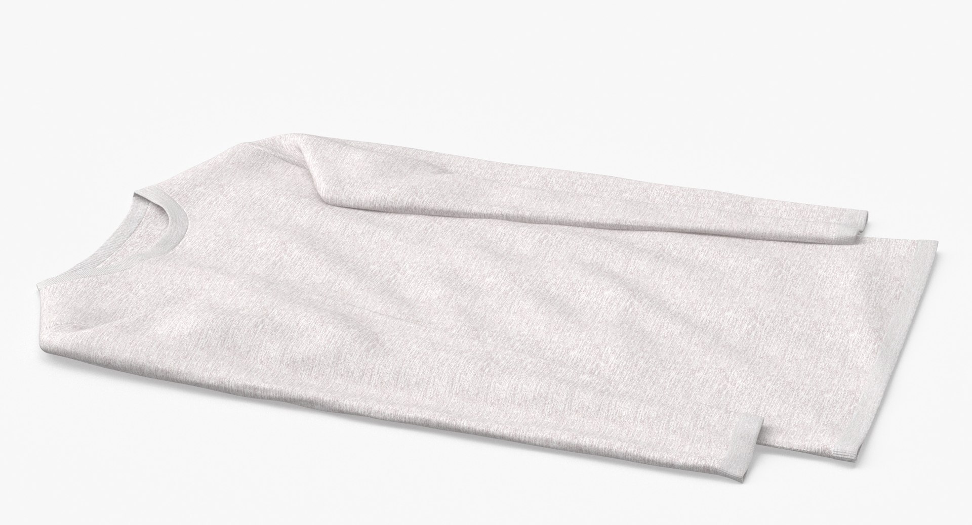 3D Long Sleeve Flat Female Crew Neck Pose 02 Blank And Branded Model ...