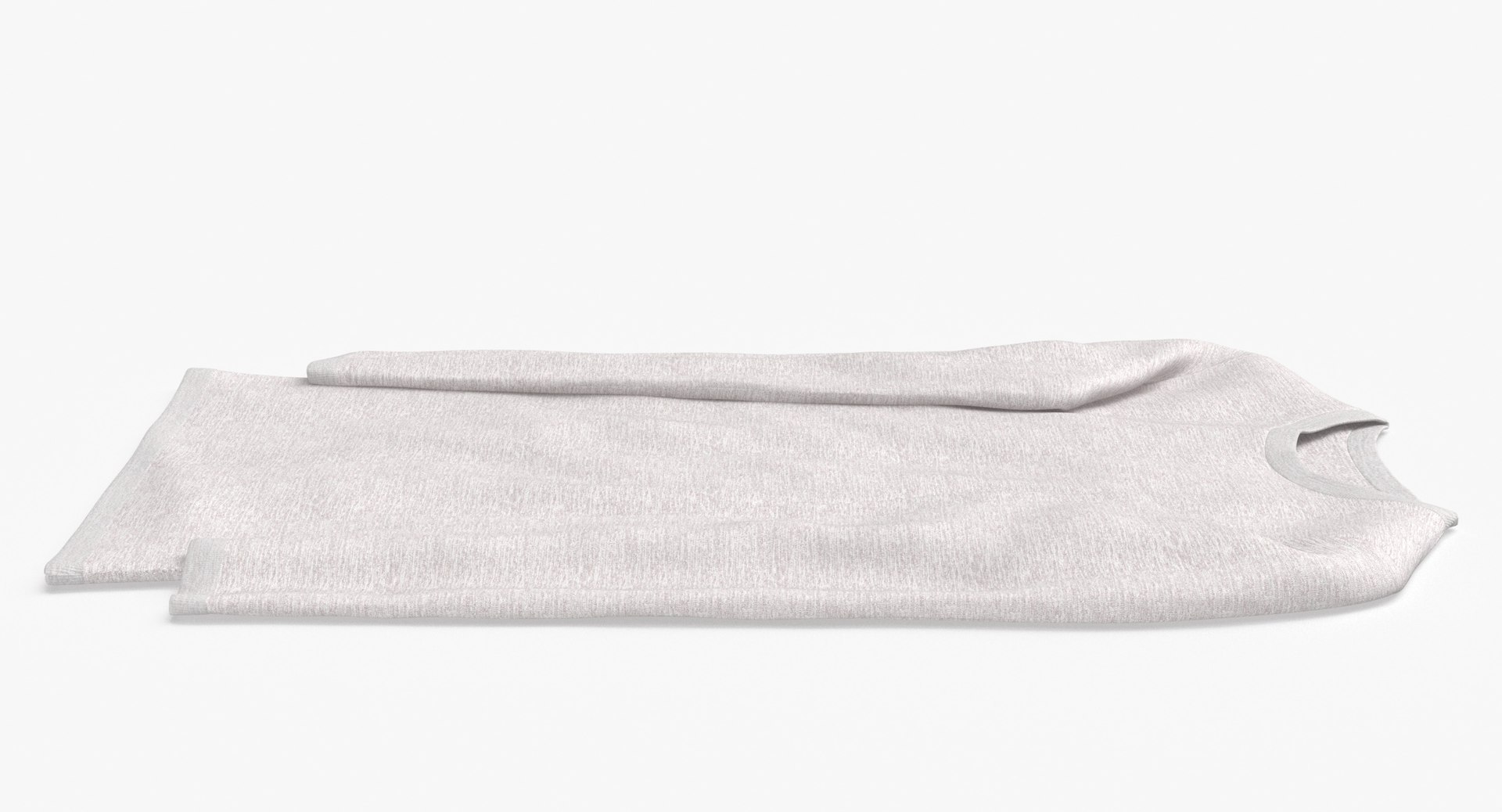 3D Long Sleeve Flat Female Crew Neck Pose 02 Blank And Branded Model ...