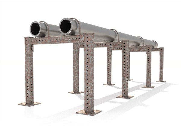 3D heating network section steam model - TurboSquid 1643574