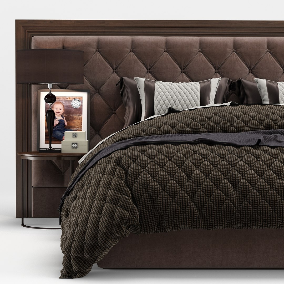 3D Porada Enya Capitone Bed Interior - TurboSquid 1341675