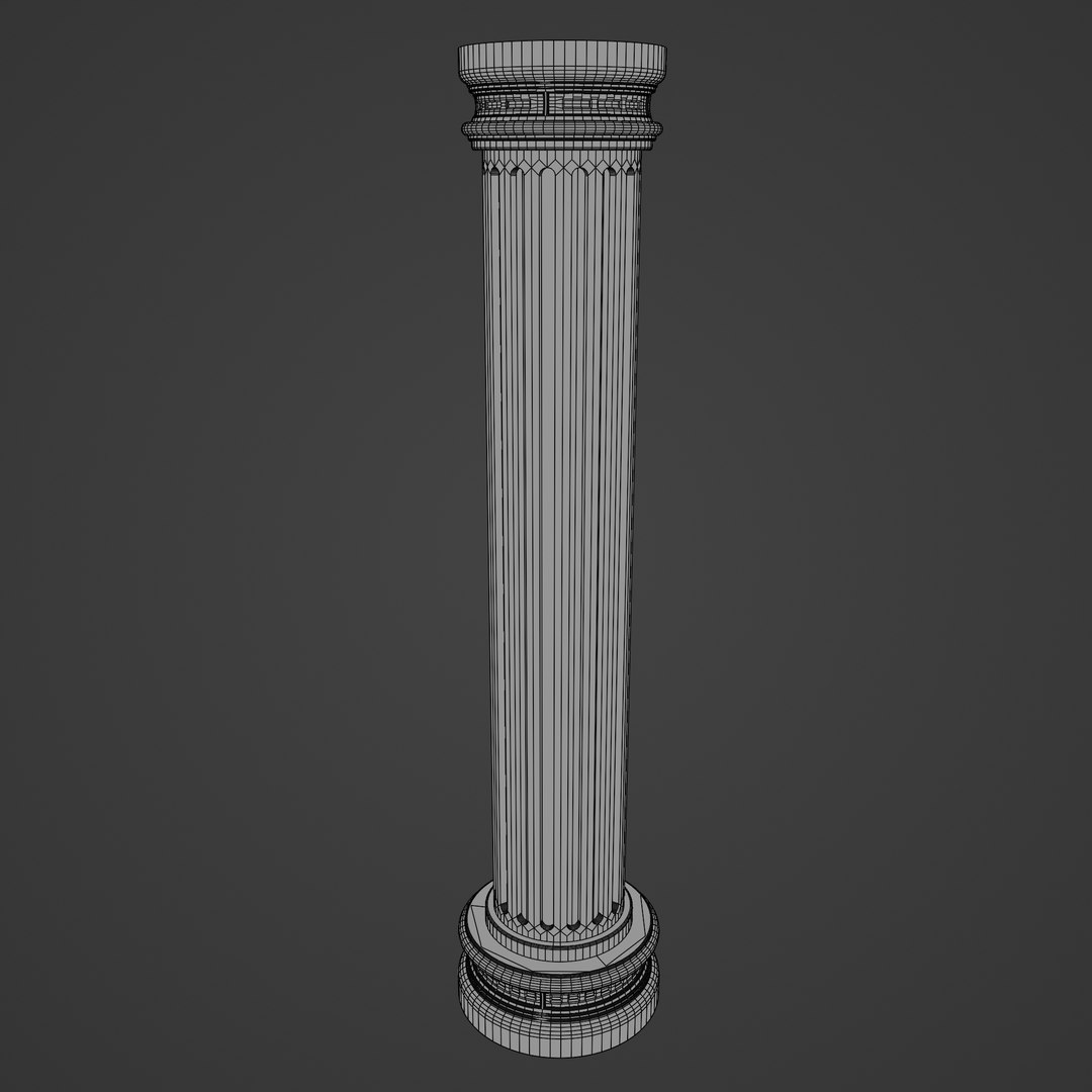 3D Antique Column Simple Greek Style Model - TurboSquid 1997006