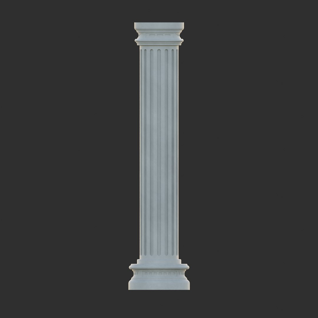 3D Antique Column Simple Greek Style Model - TurboSquid 1997006