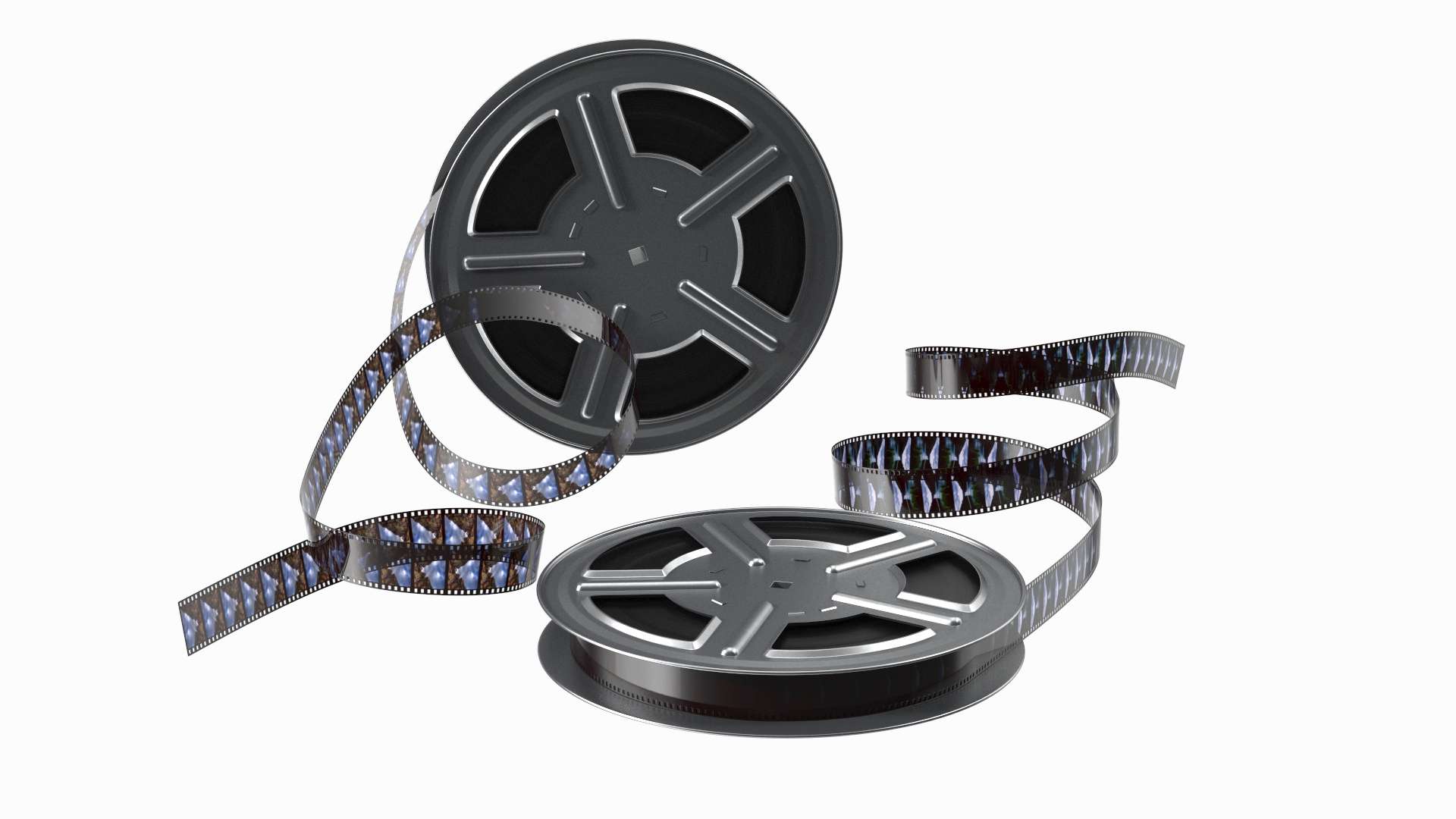 3D Color Video Film Reel Set - TurboSquid 2112265