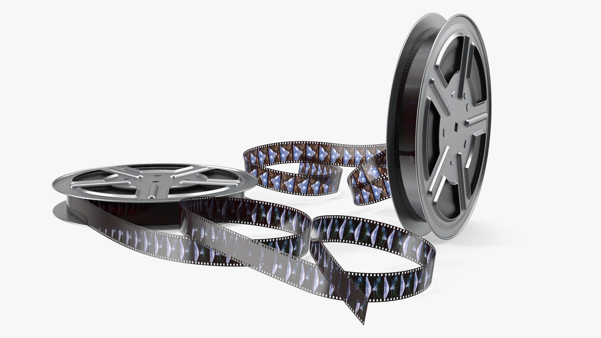3D Color Video Film Reel Set - TurboSquid 2112265