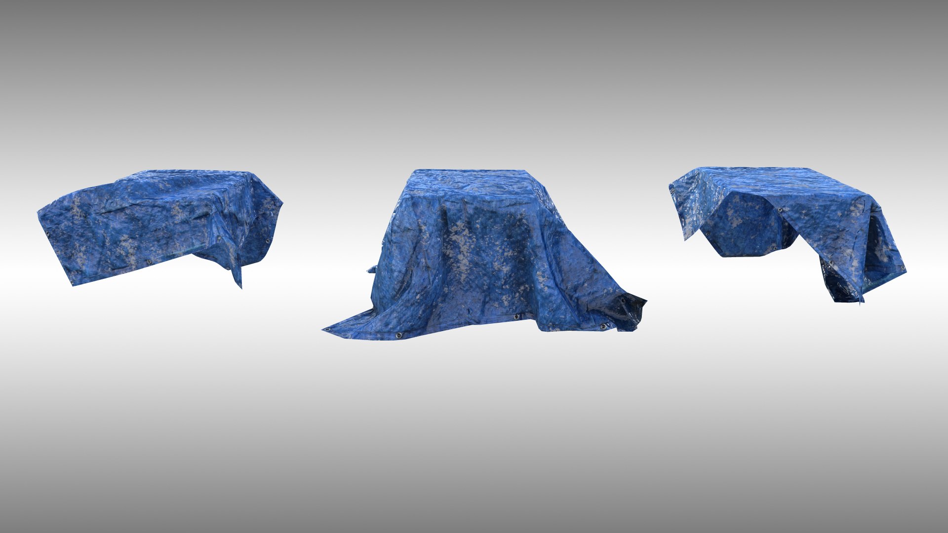 3D Blue Tarp 3 Pbr - TurboSquid 1167519