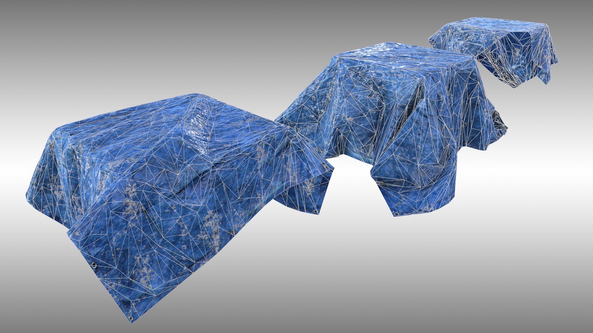 3D Blue Tarp 3 Pbr - TurboSquid 1167519