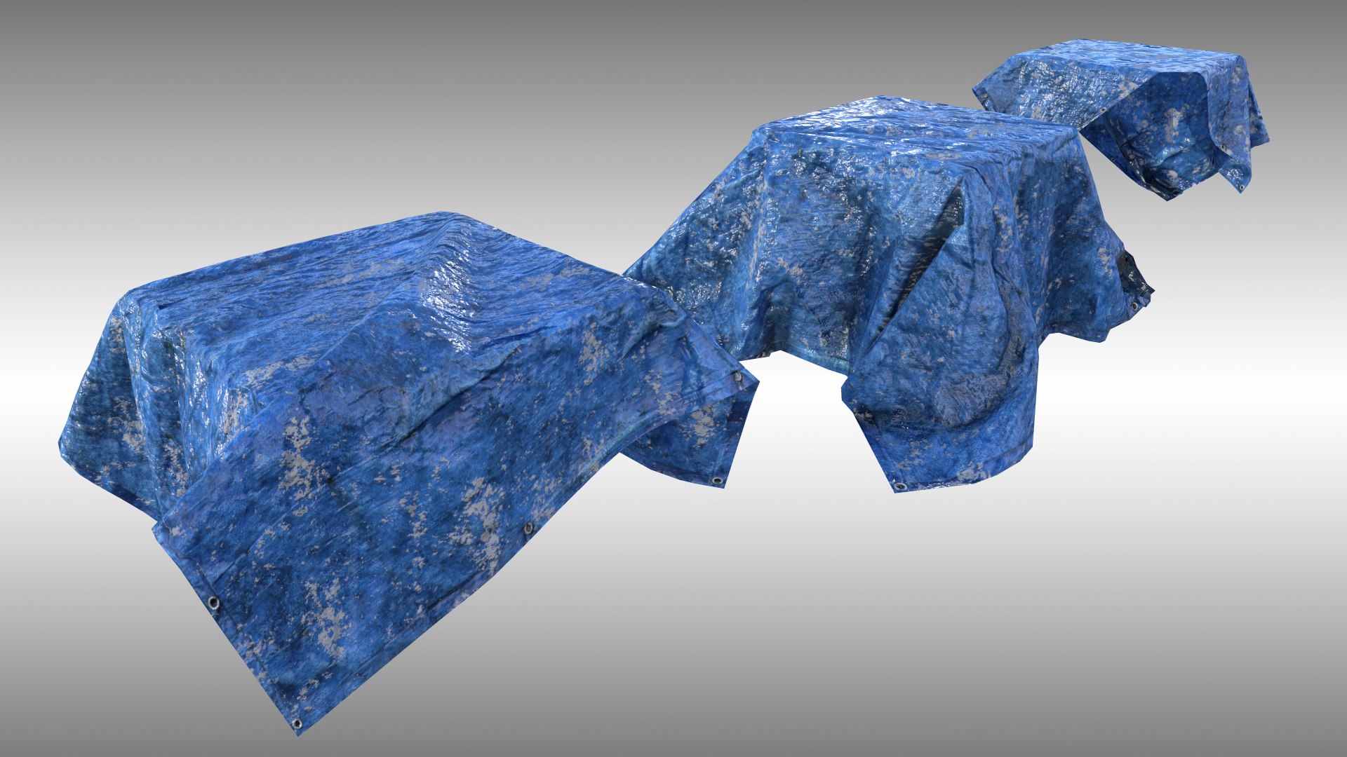 3D Blue Tarp 3 Pbr - TurboSquid 1167519