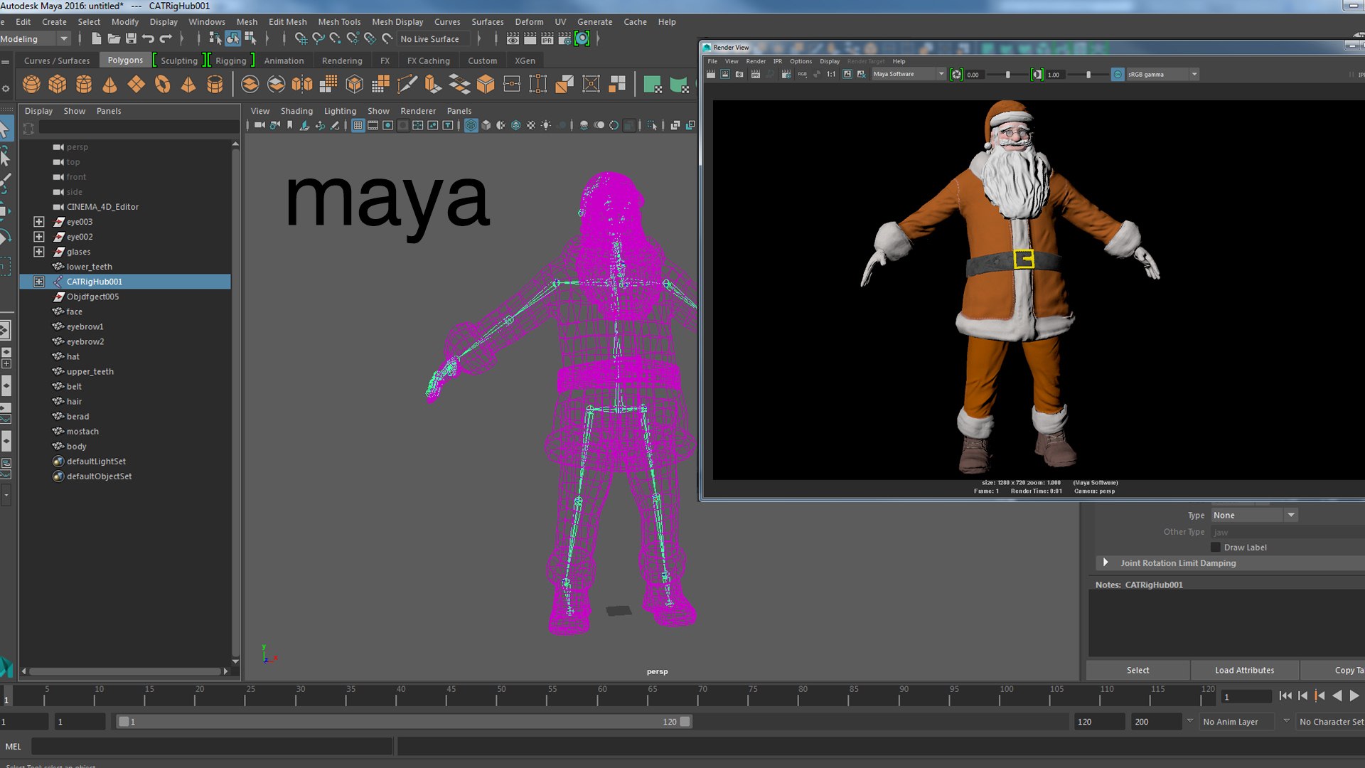 3D Cartoon Santa Claus Rig Model - TurboSquid 1479886