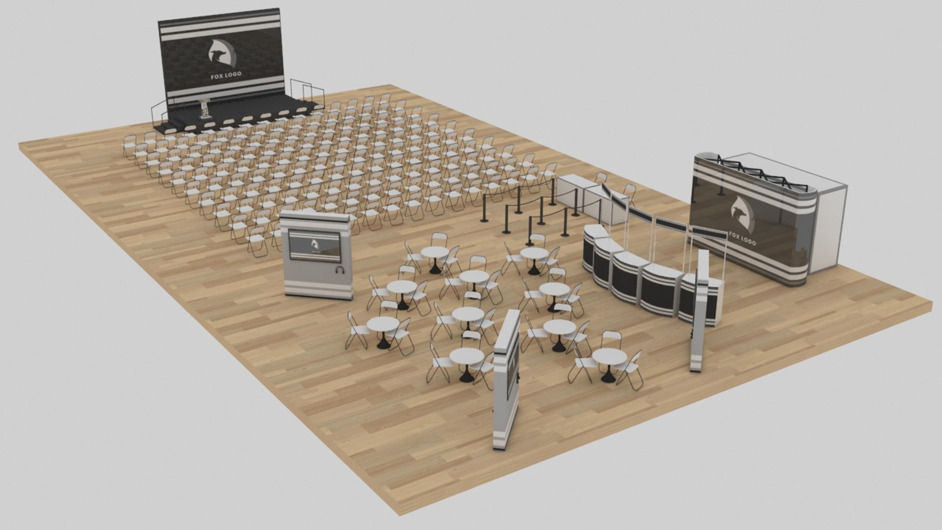 Exhibition Promotion Venue Layout 3D - TurboSquid 1534092