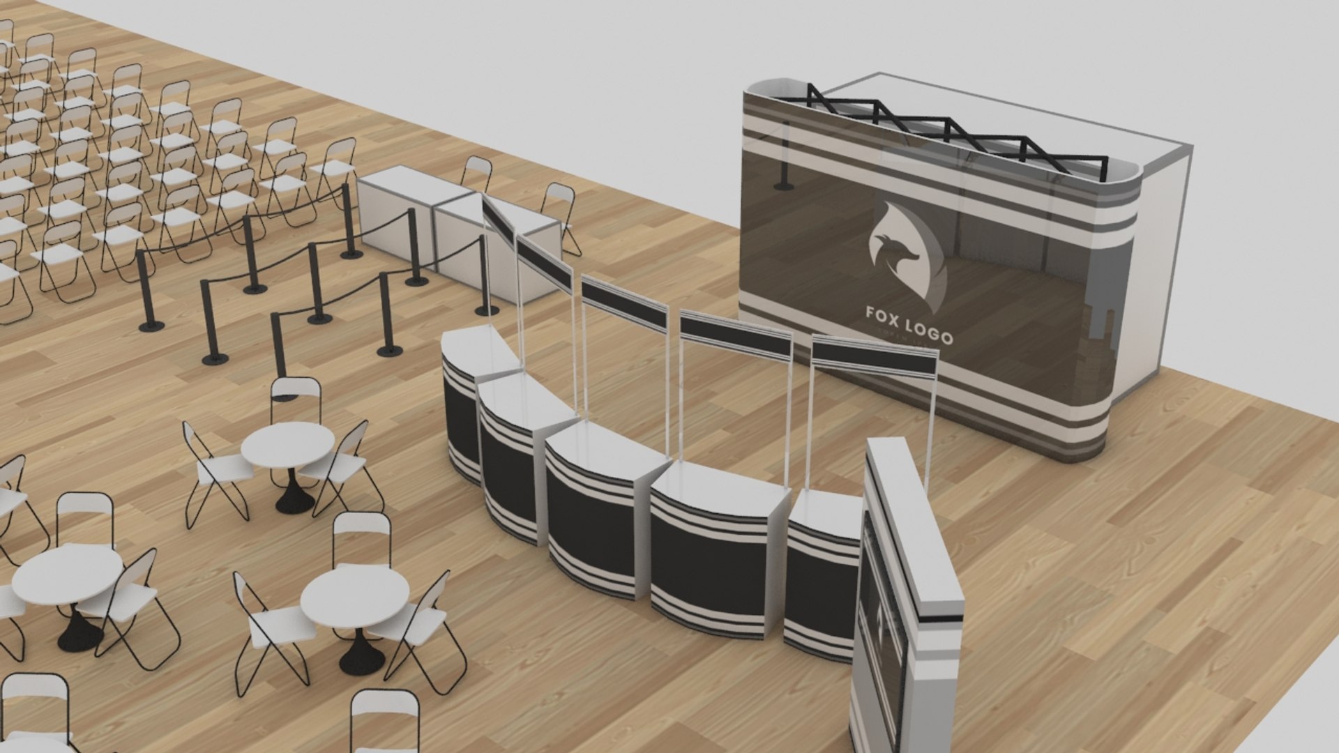 Exhibition Promotion Venue Layout 3D - TurboSquid 1534092