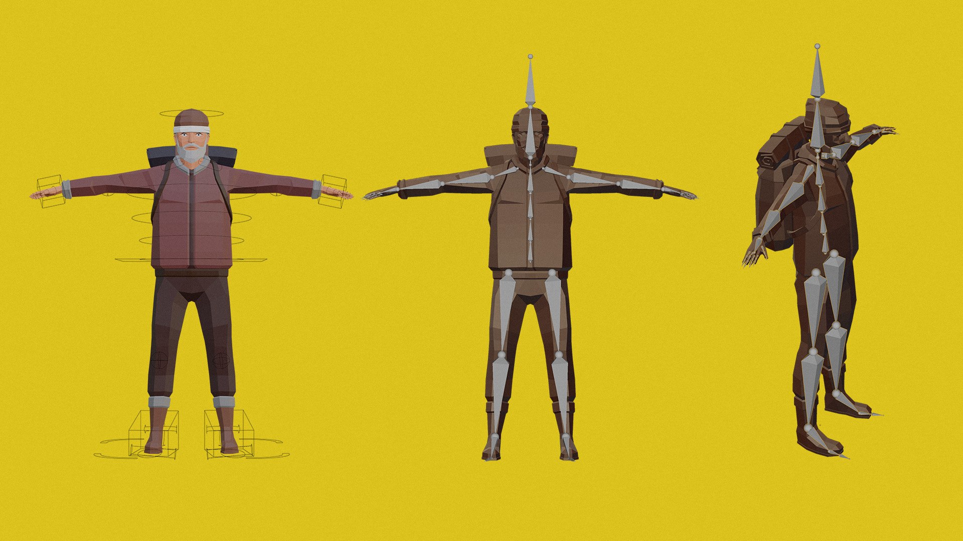 Old hiker 3D - TurboSquid 2144992