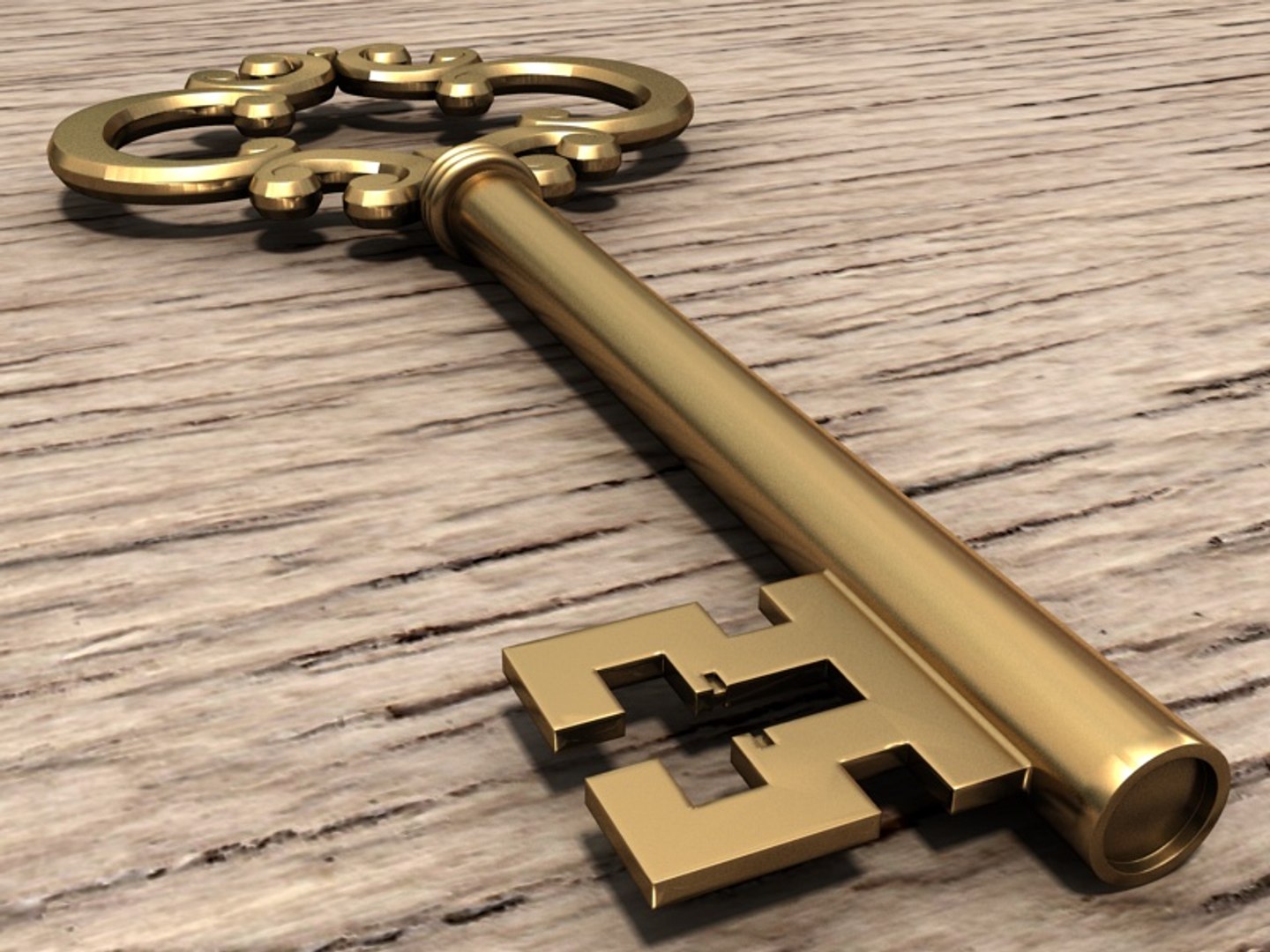 Key Golden Gold 3d Model