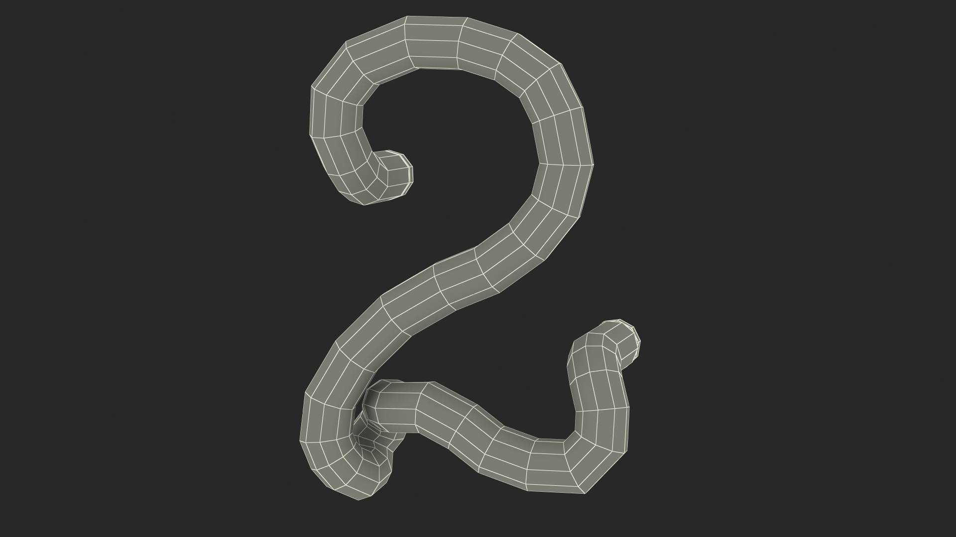 3D Neon Tube Light Number 2 Model - TurboSquid 1855592