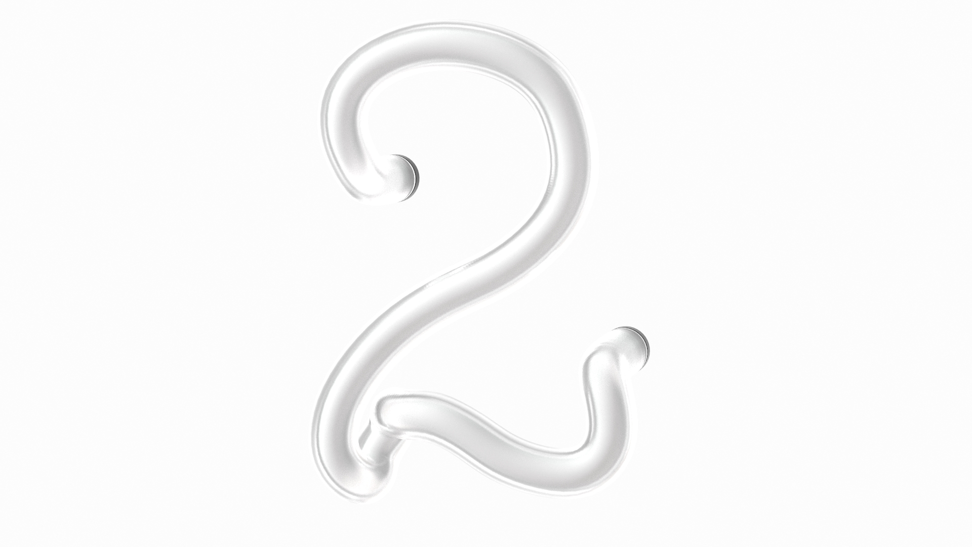 3D Neon Tube Light Number 2 Model - TurboSquid 1855592