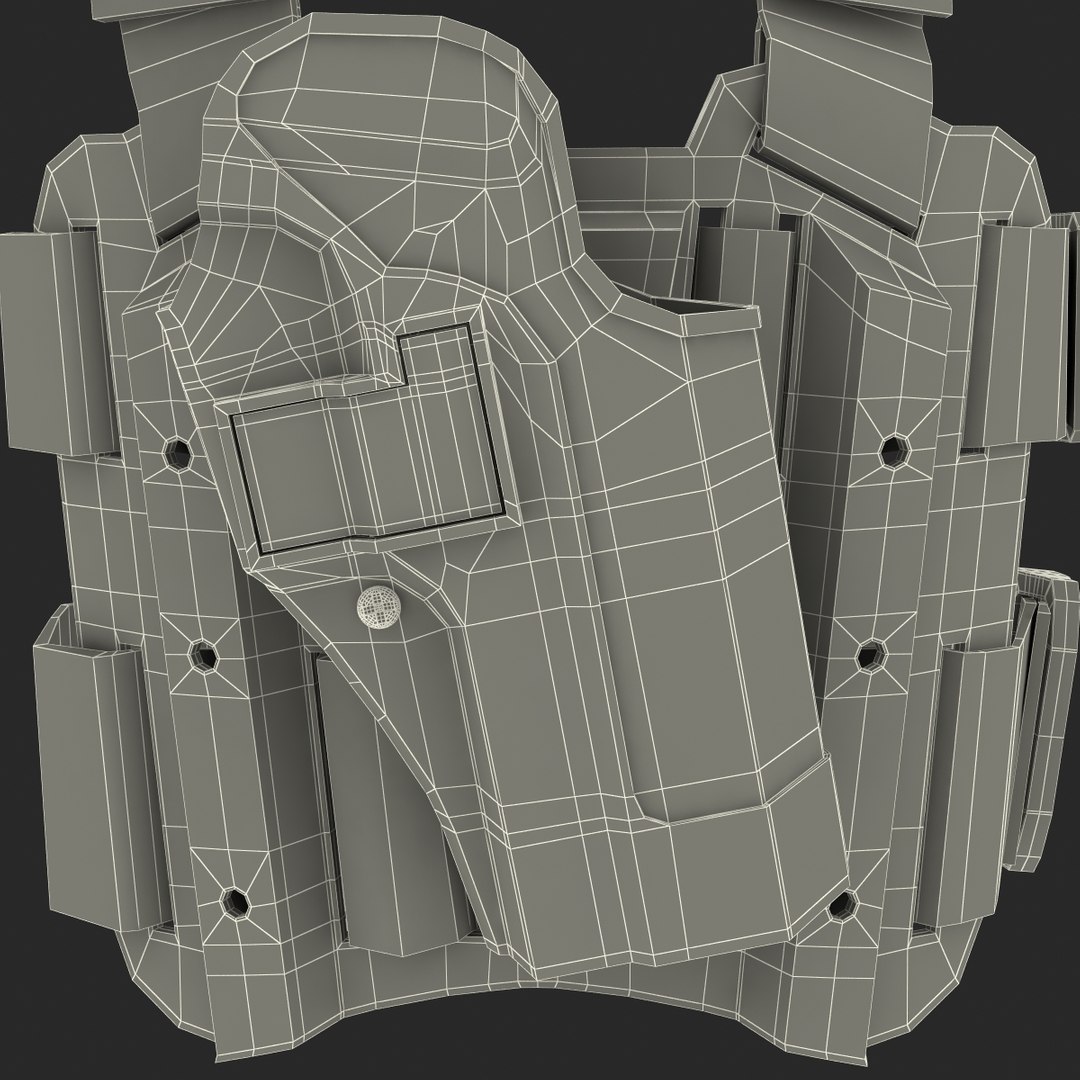 tactical serpa pistol holster 3d model