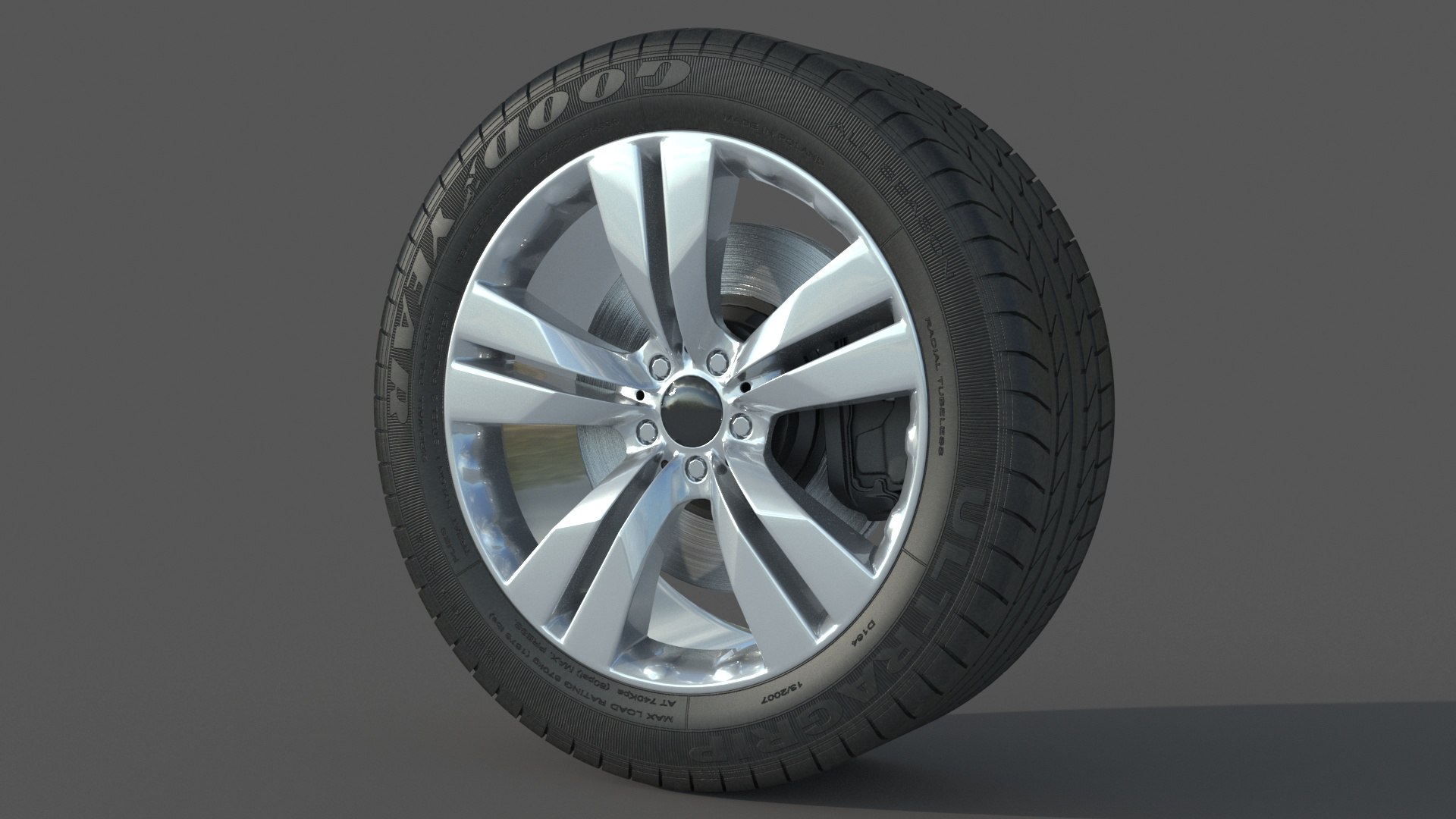 3D Wheel Rim Tire 13 Model - TurboSquid 2340643