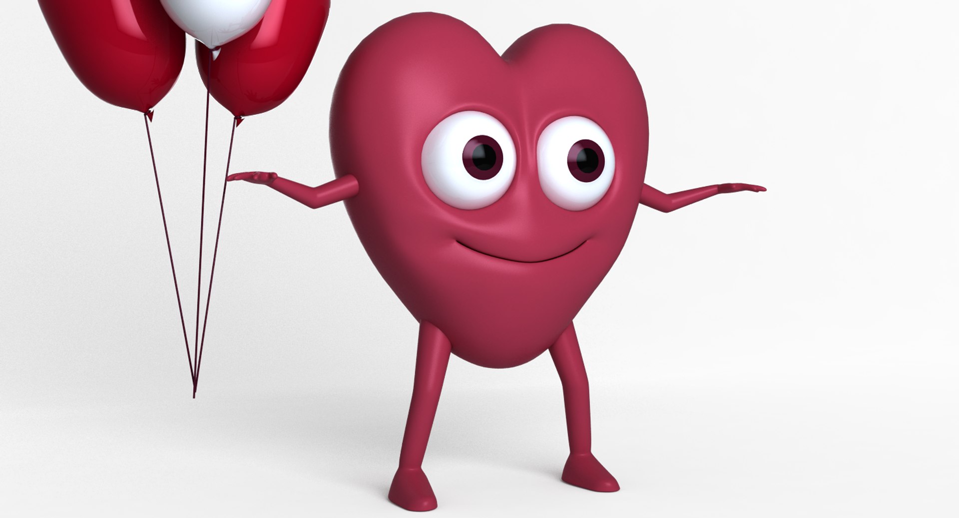 Cartoon heart 3D model - TurboSquid 1383754