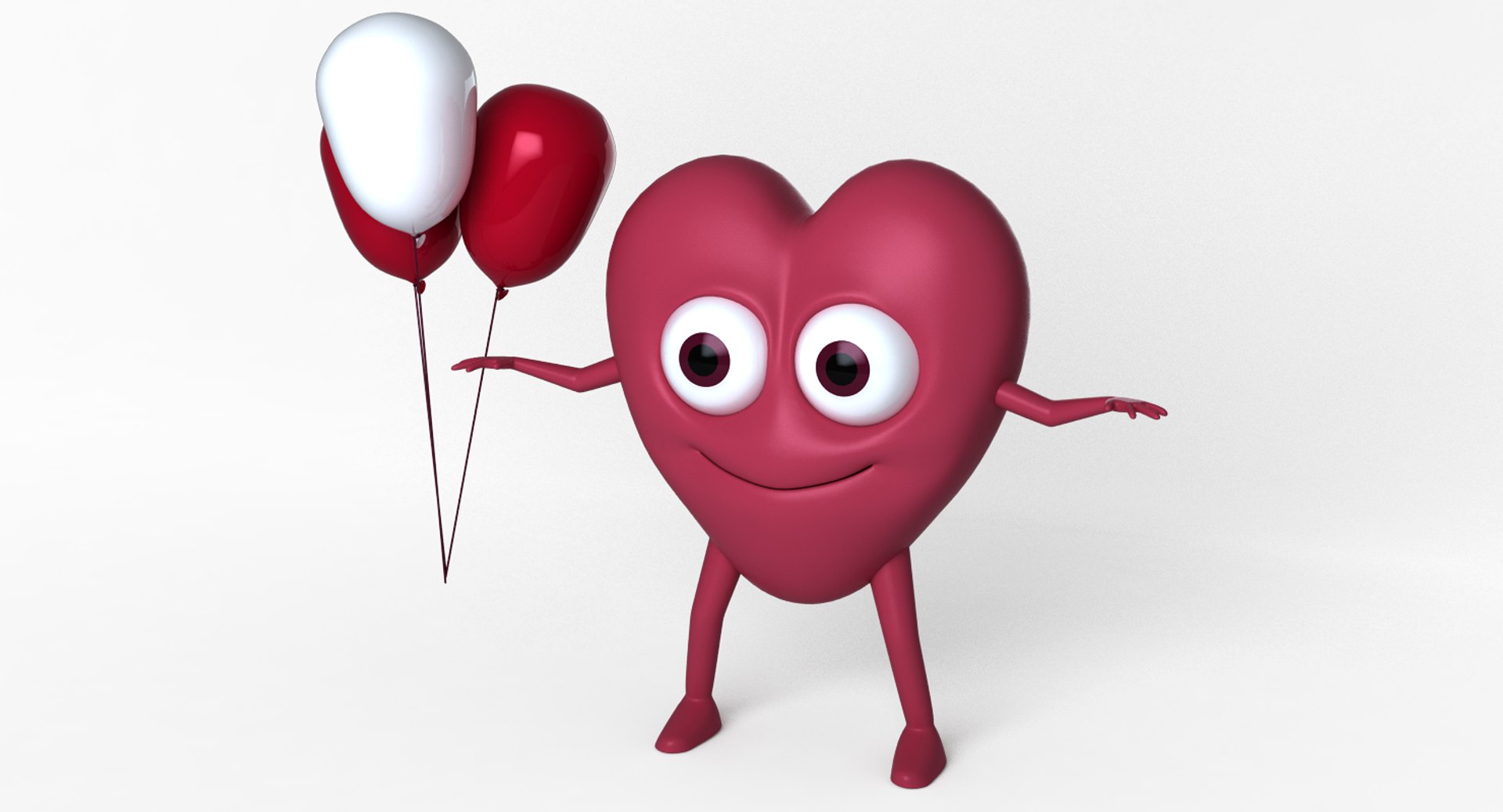 Cartoon heart 3D model - TurboSquid 1383754