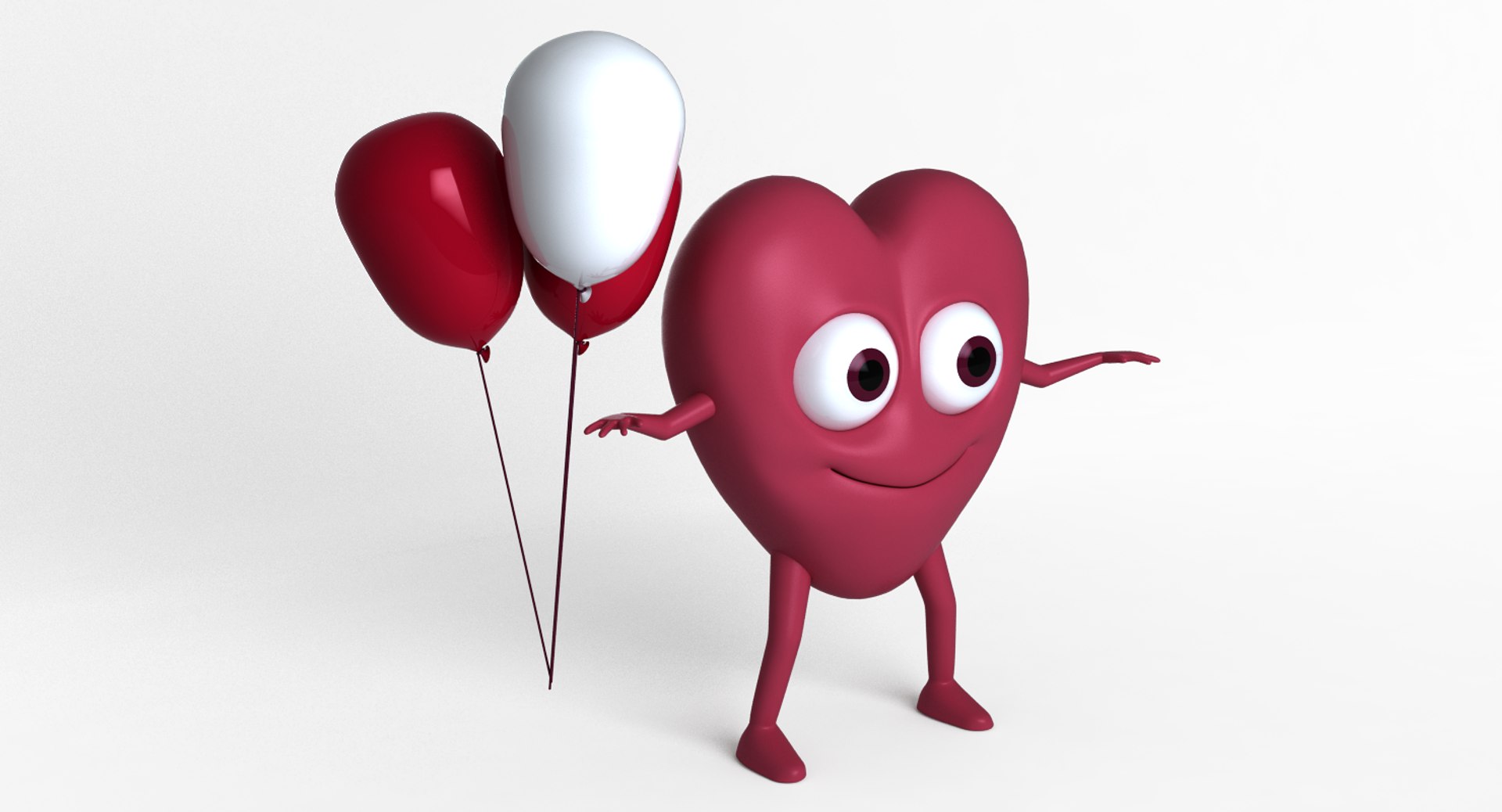 Cartoon heart 3D model - TurboSquid 1383754