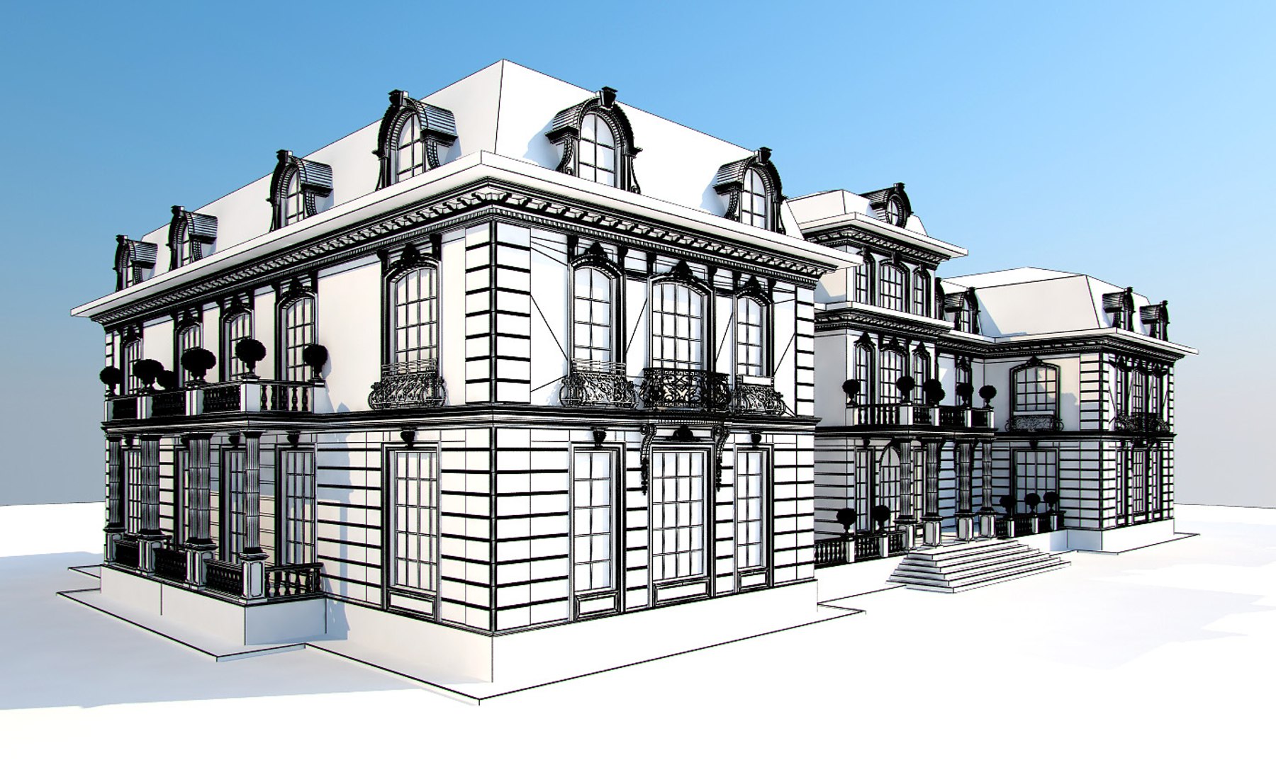 3d Model Classics Baroque Palace