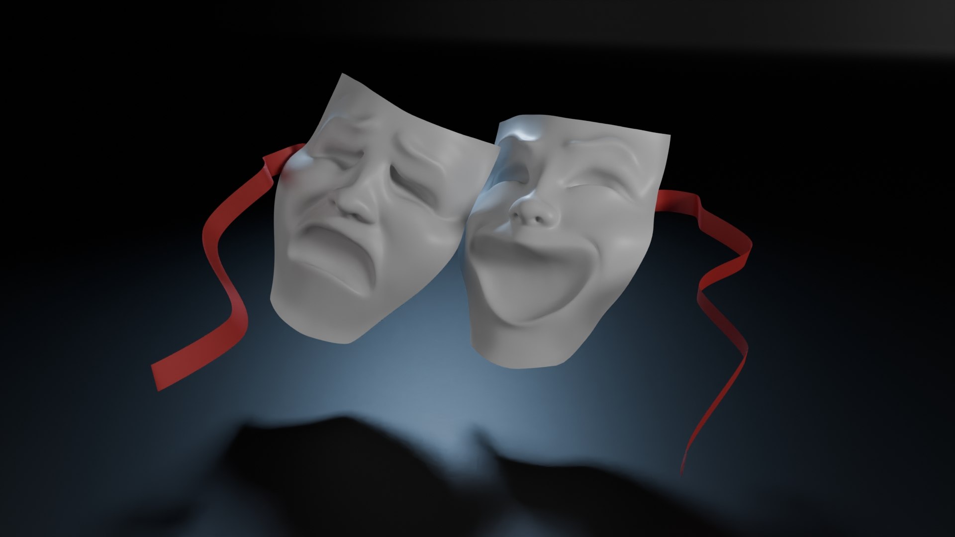 3D Theater Masks Model - TurboSquid 2282118