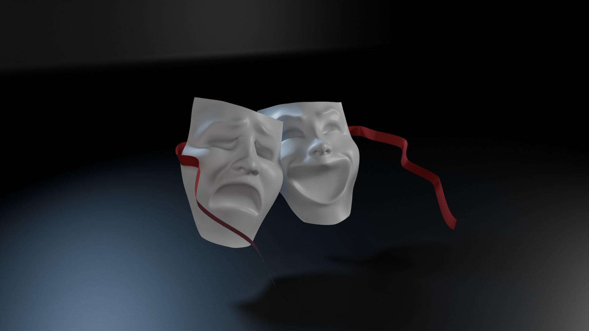 3D Theater Masks Model - TurboSquid 2282118