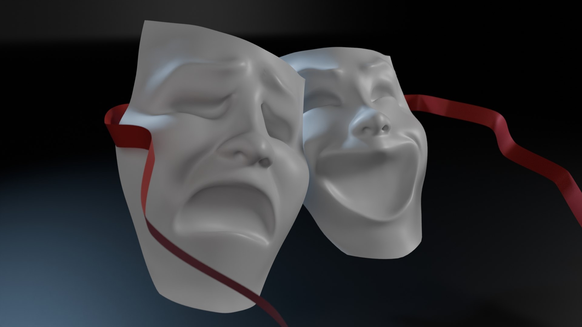 3D Theater Masks Model - TurboSquid 2282118