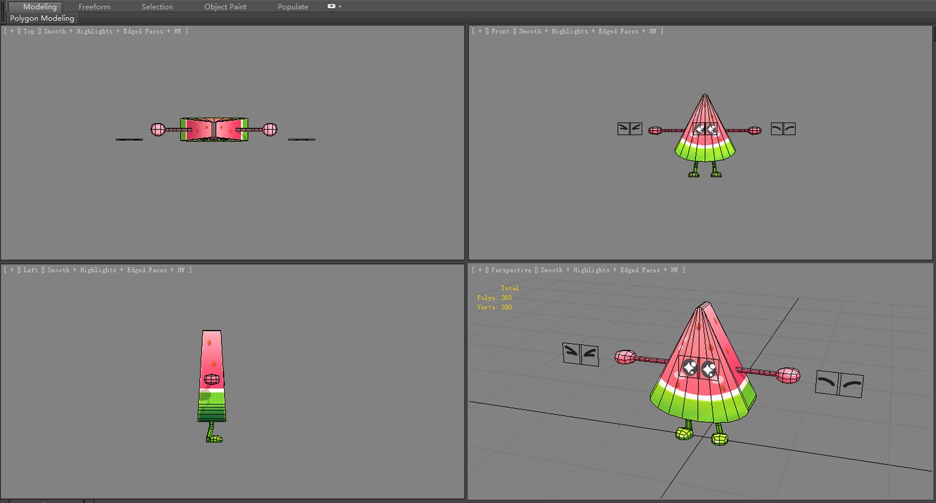 3D Watermelon Monster Mascot Model - TurboSquid 1712219
