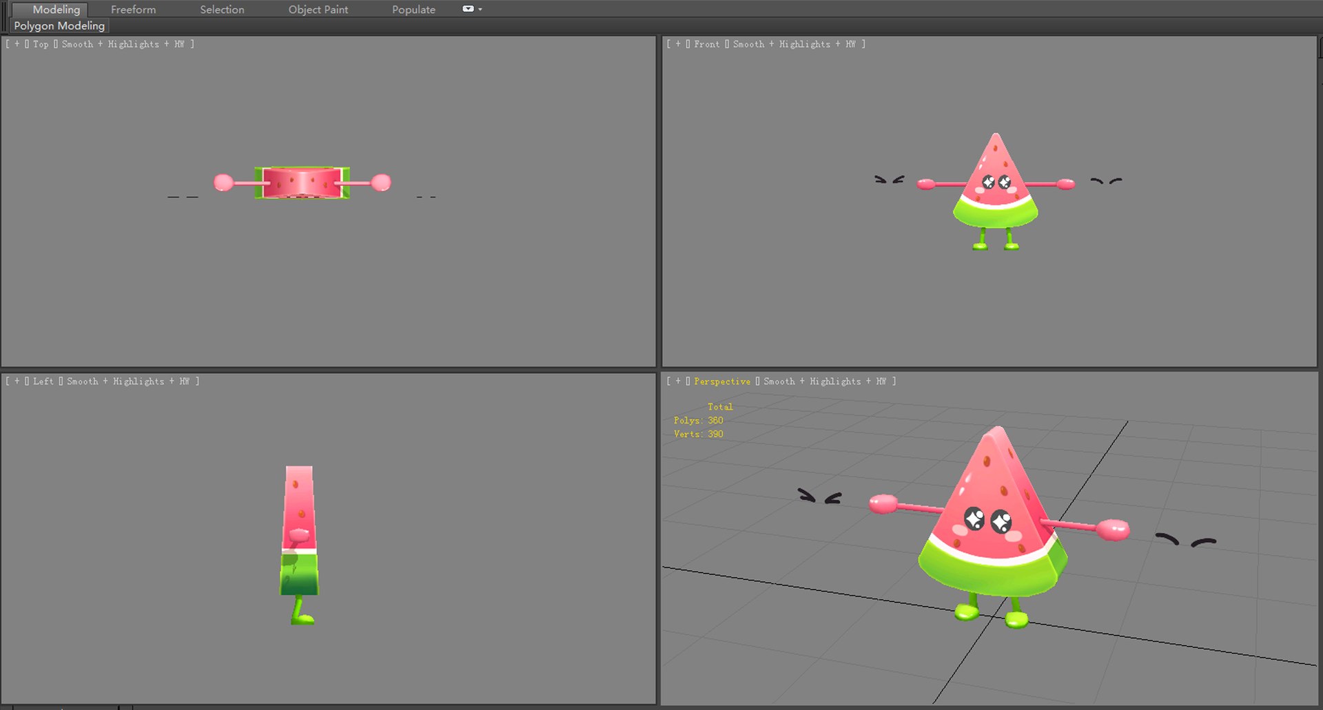 3D Watermelon Monster Mascot Model - TurboSquid 1712219