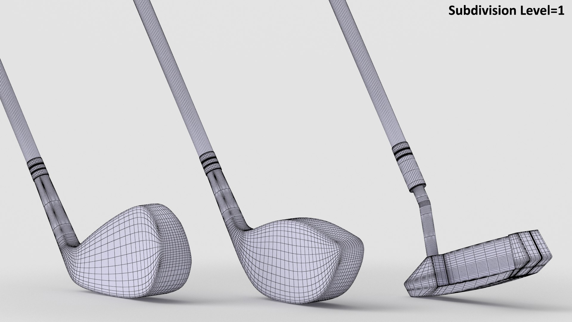 3D Model Golf Irons Set - TurboSquid 1986356