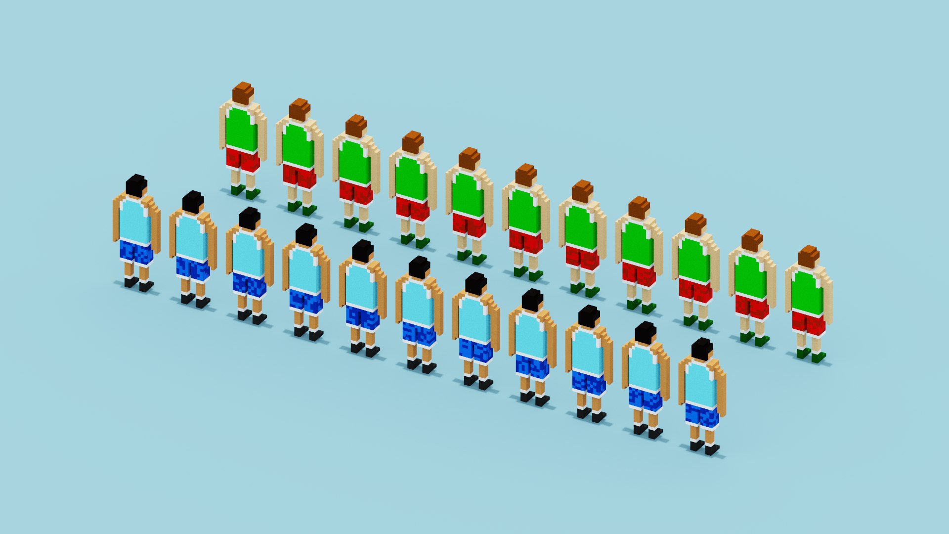 Voxel Basketball Players 3D - TurboSquid 2064528