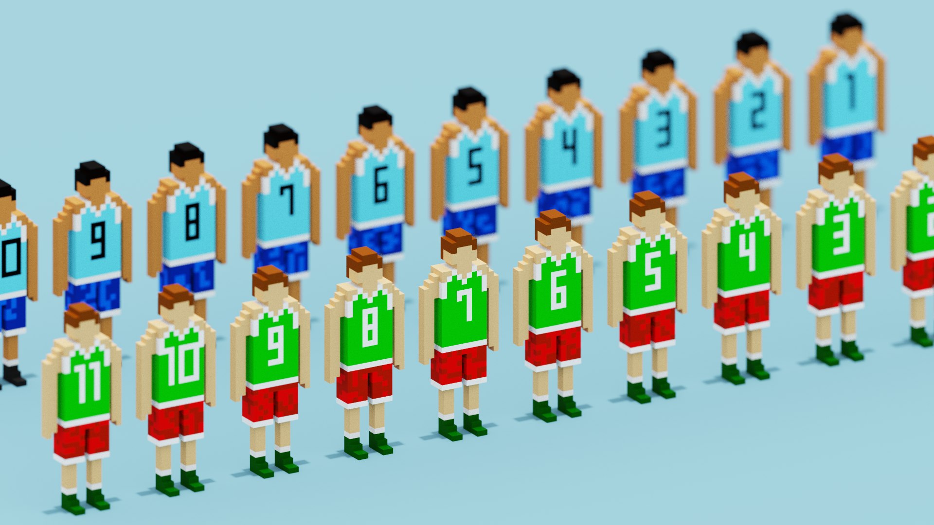 Voxel Basketball Players 3D - TurboSquid 2064528