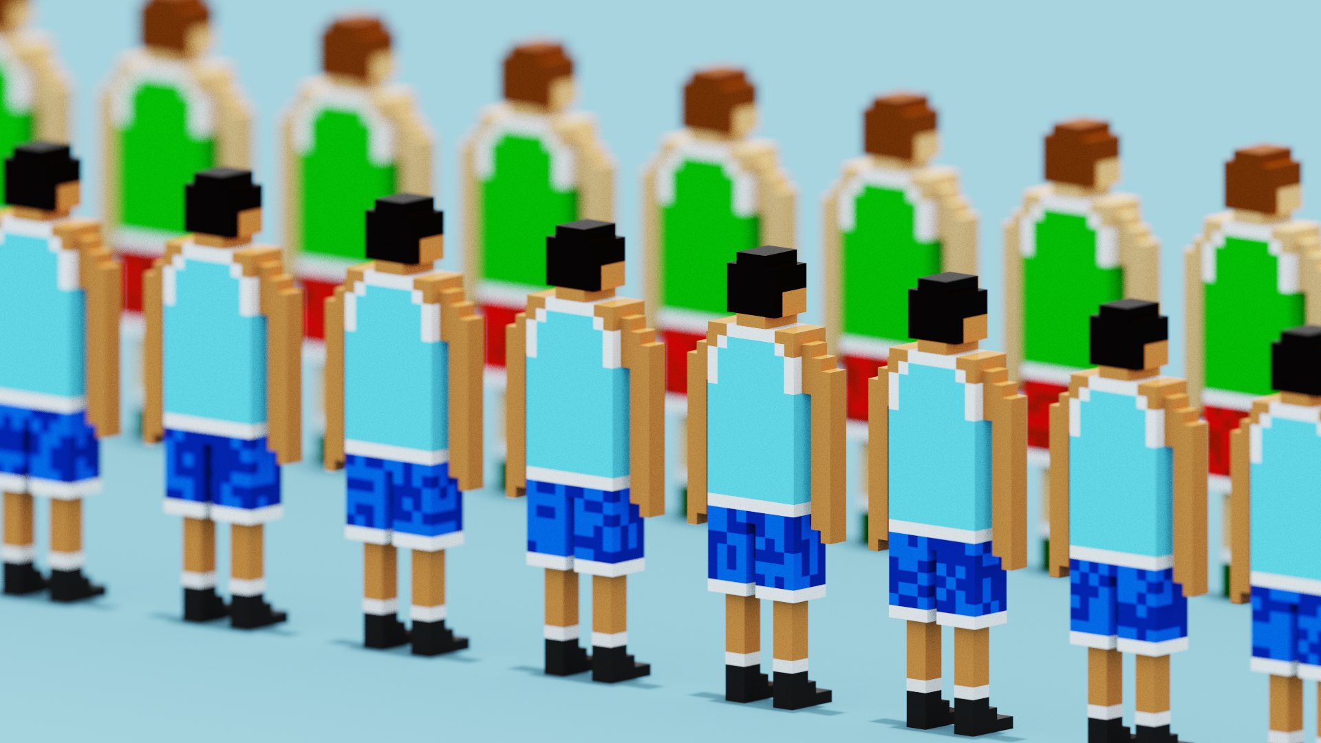 Voxel Basketball Players 3D - TurboSquid 2064528