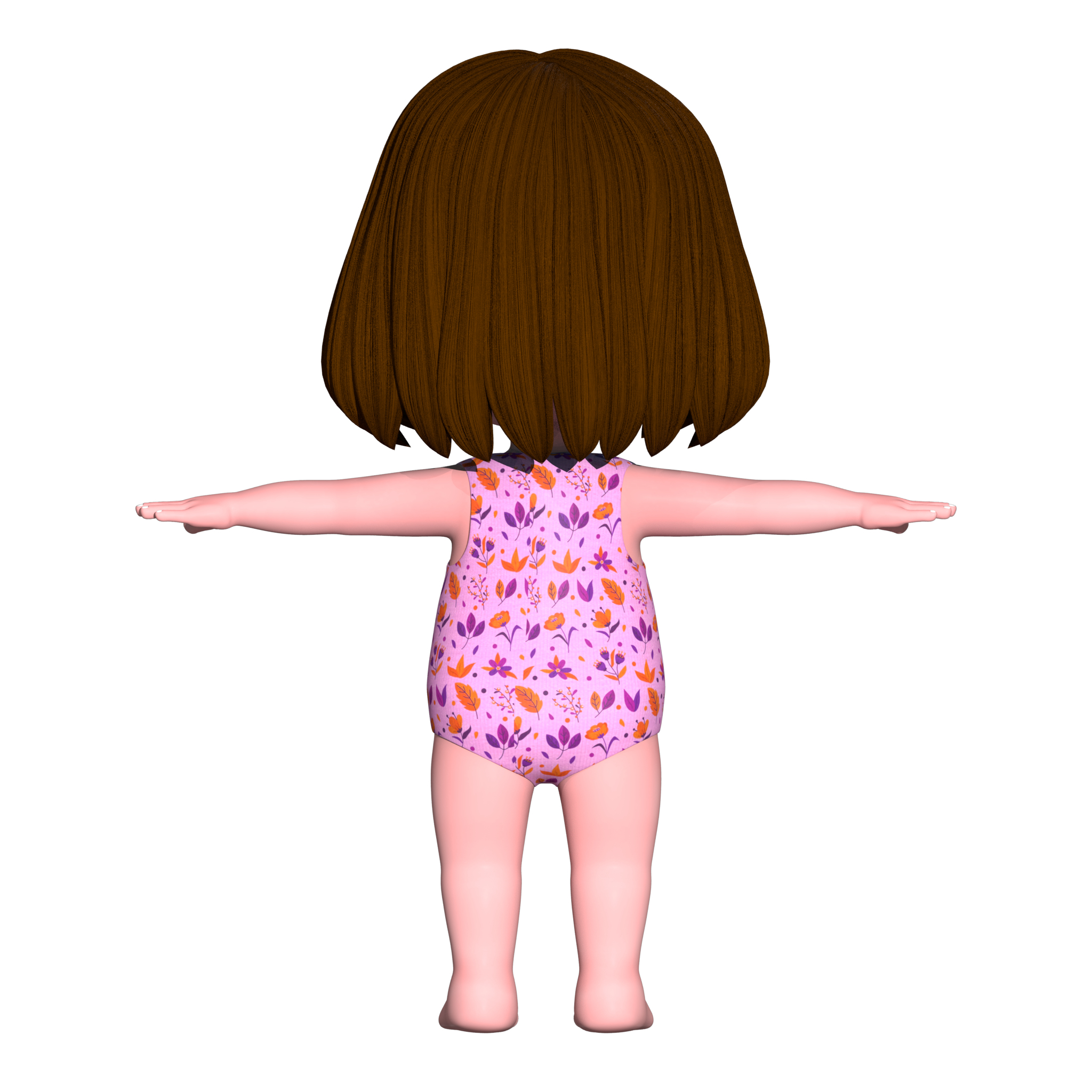 3D girl baby cartoon - TurboSquid 1608135
