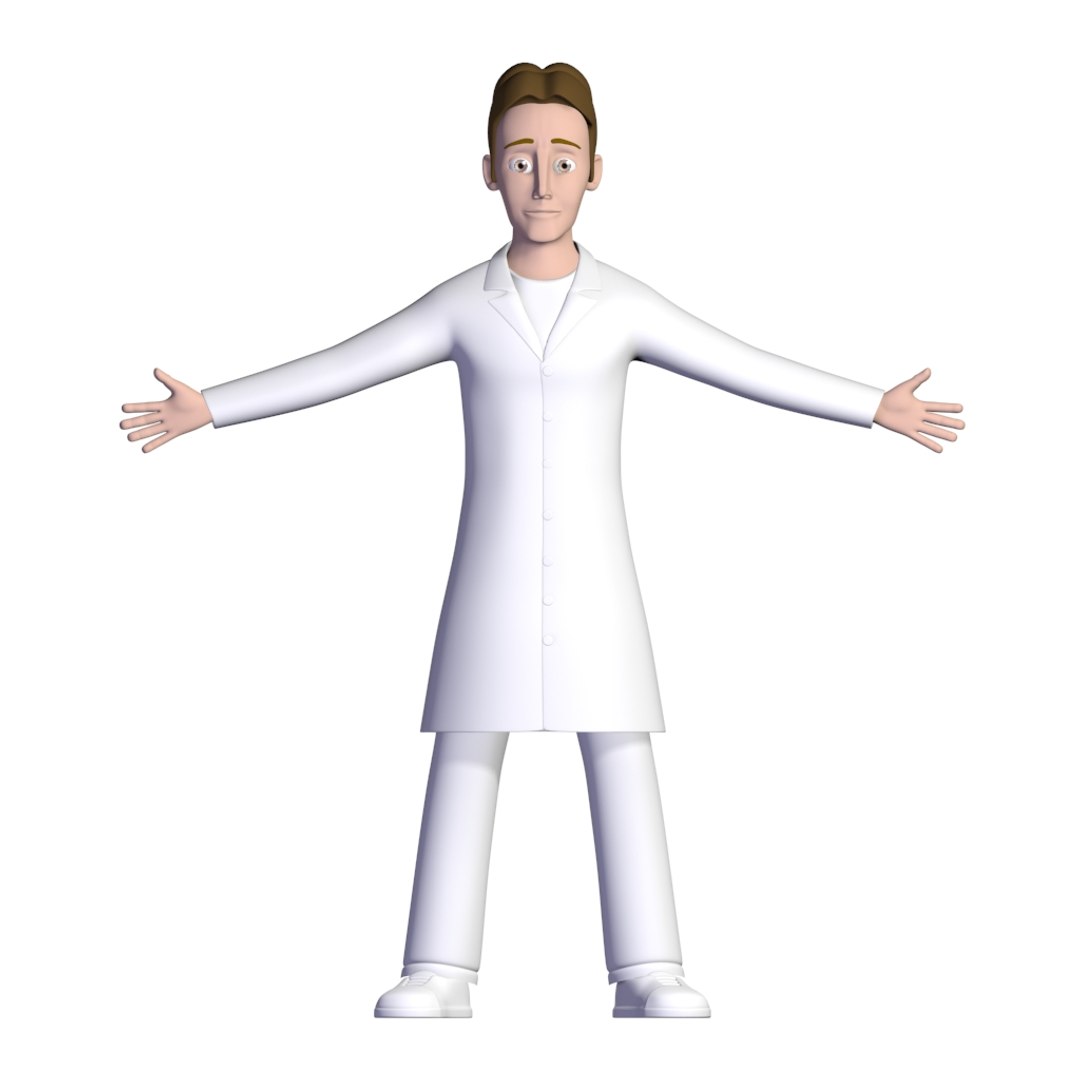 Male scientist man character 3D model - TurboSquid 1465386