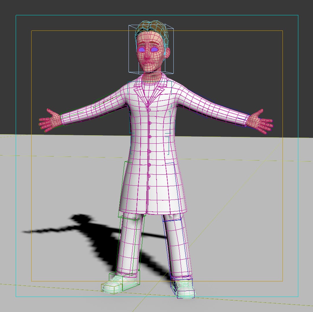 Male scientist man character 3D model - TurboSquid 1465386
