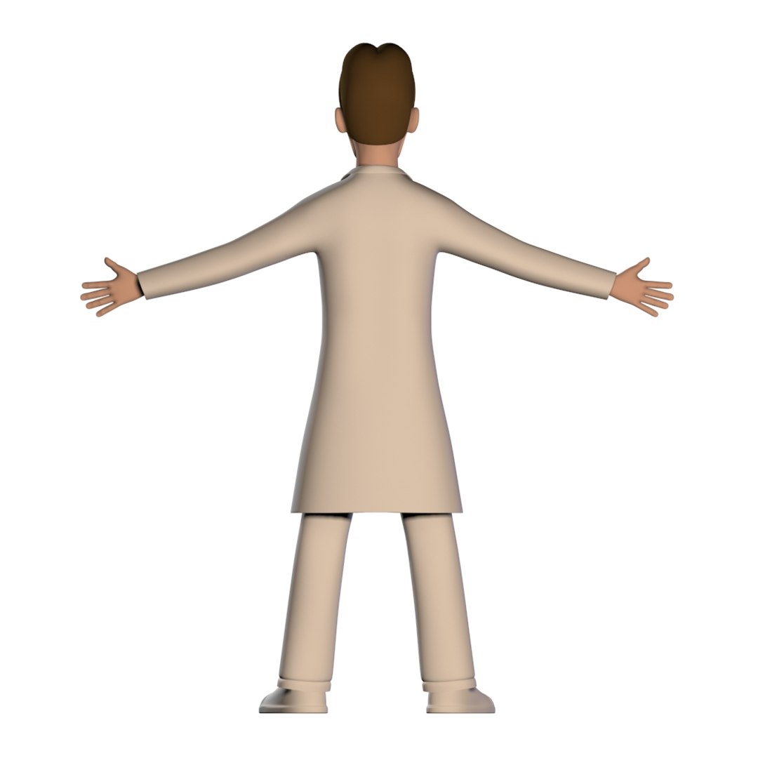 Male scientist man character 3D model - TurboSquid 1465386