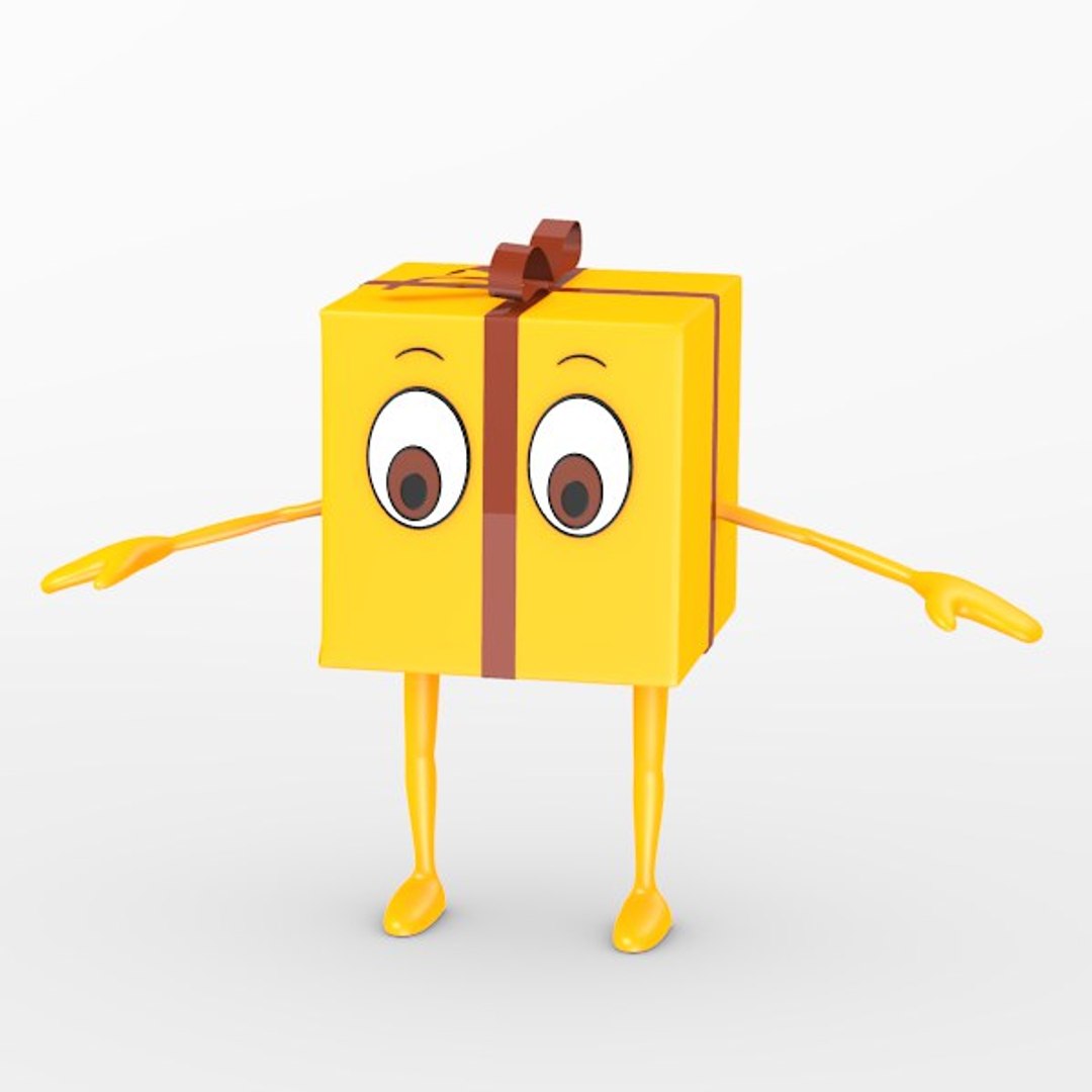 3d gift character rigged model