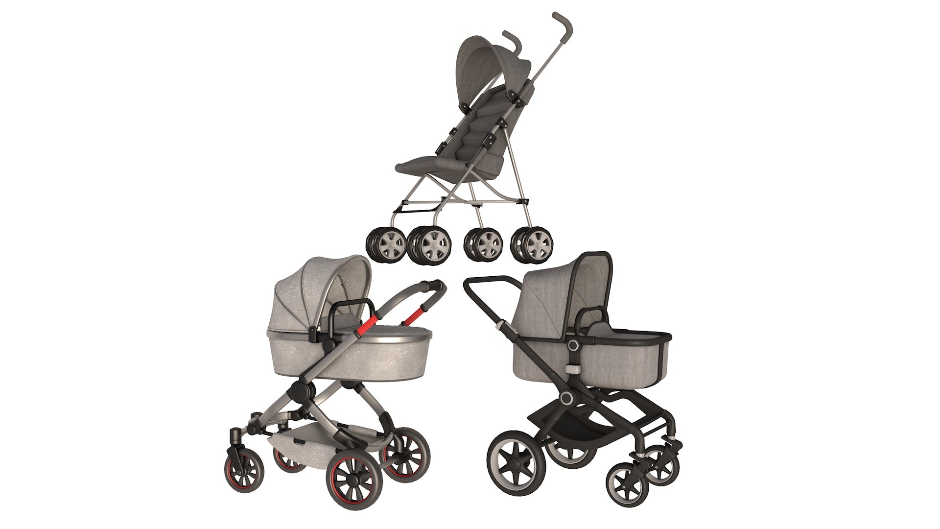 3D Model Baby Strollers Collection - TurboSquid 1987538