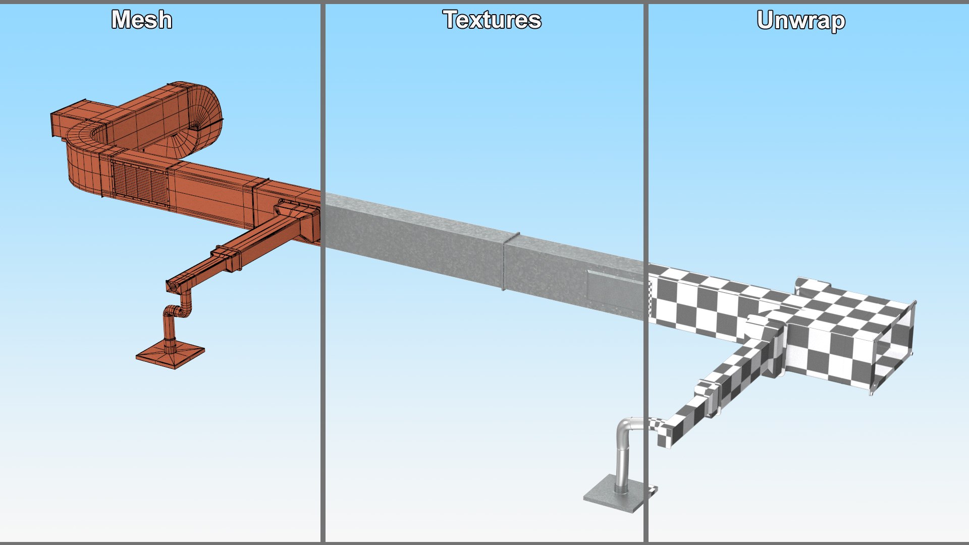 Industrial HVAC Ductwork 3D Model - TurboSquid 2265150