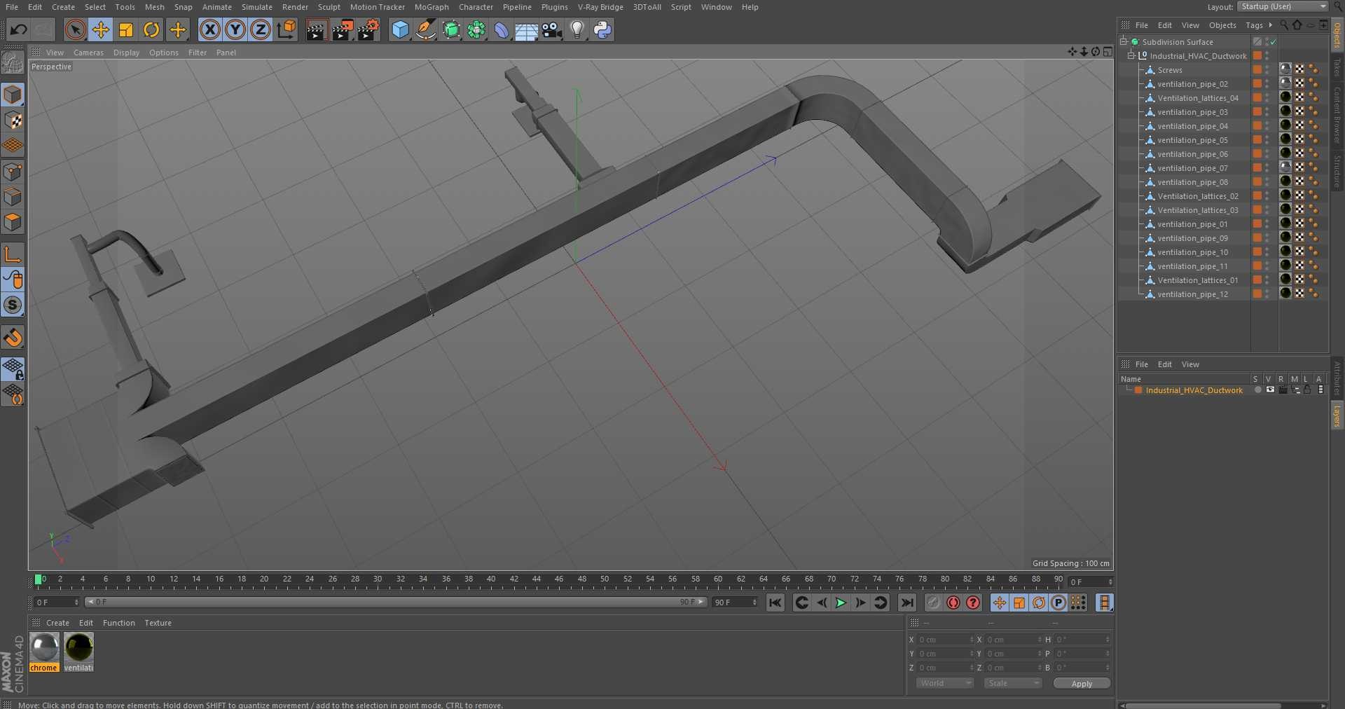 Industrial HVAC Ductwork 3D Model - TurboSquid 2265150