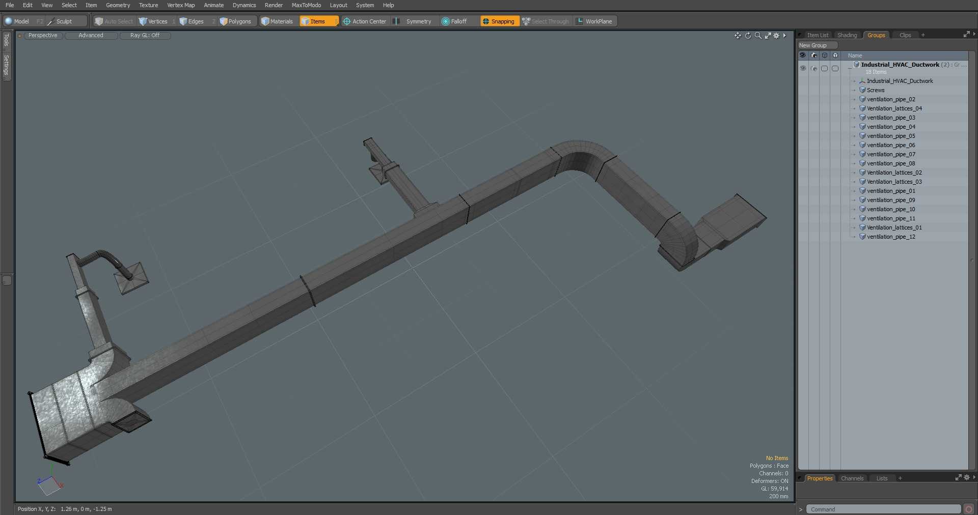 Industrial HVAC Ductwork 3D Model - TurboSquid 2265150
