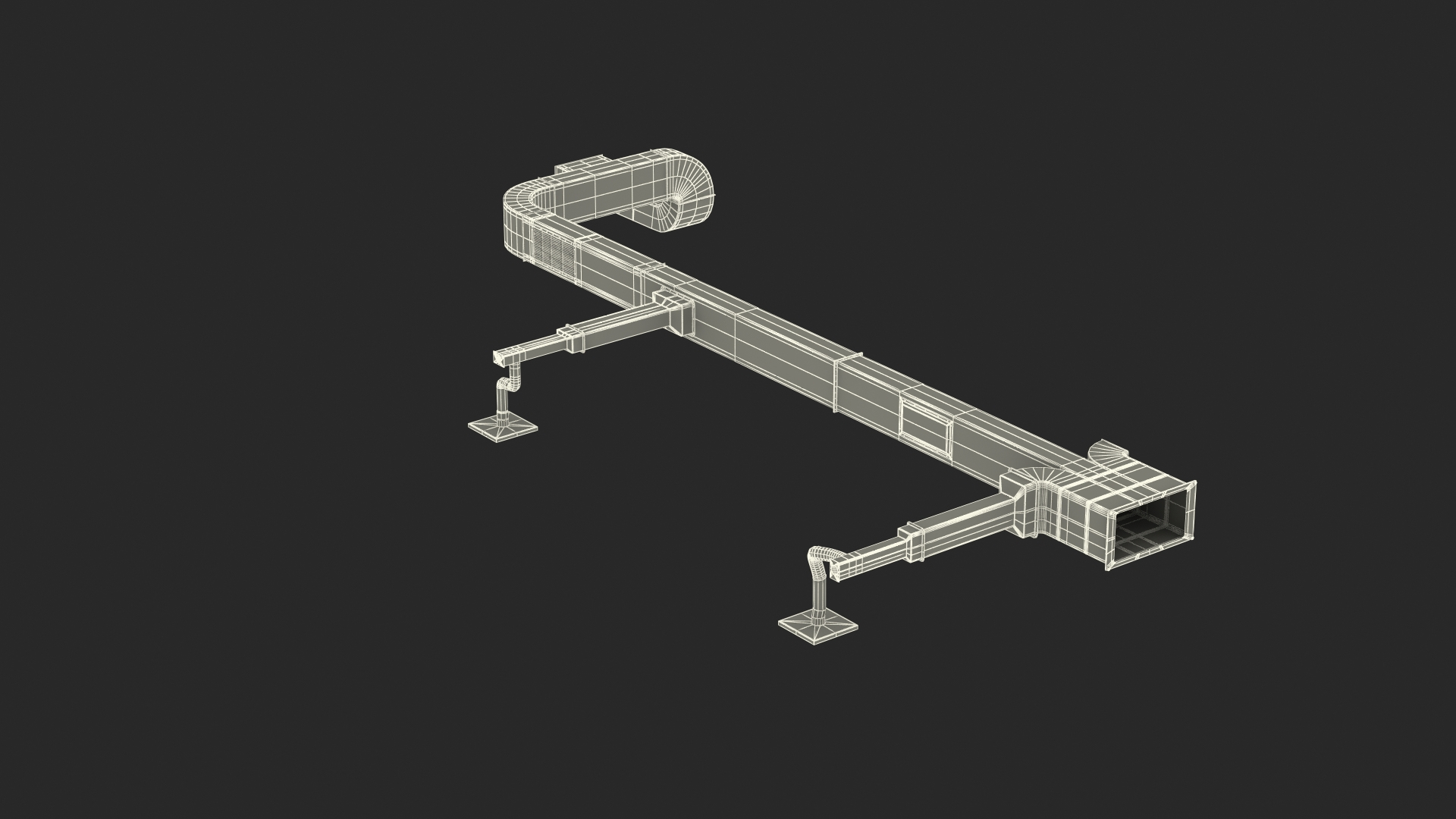 Industrial HVAC Ductwork 3D Model - TurboSquid 2265150
