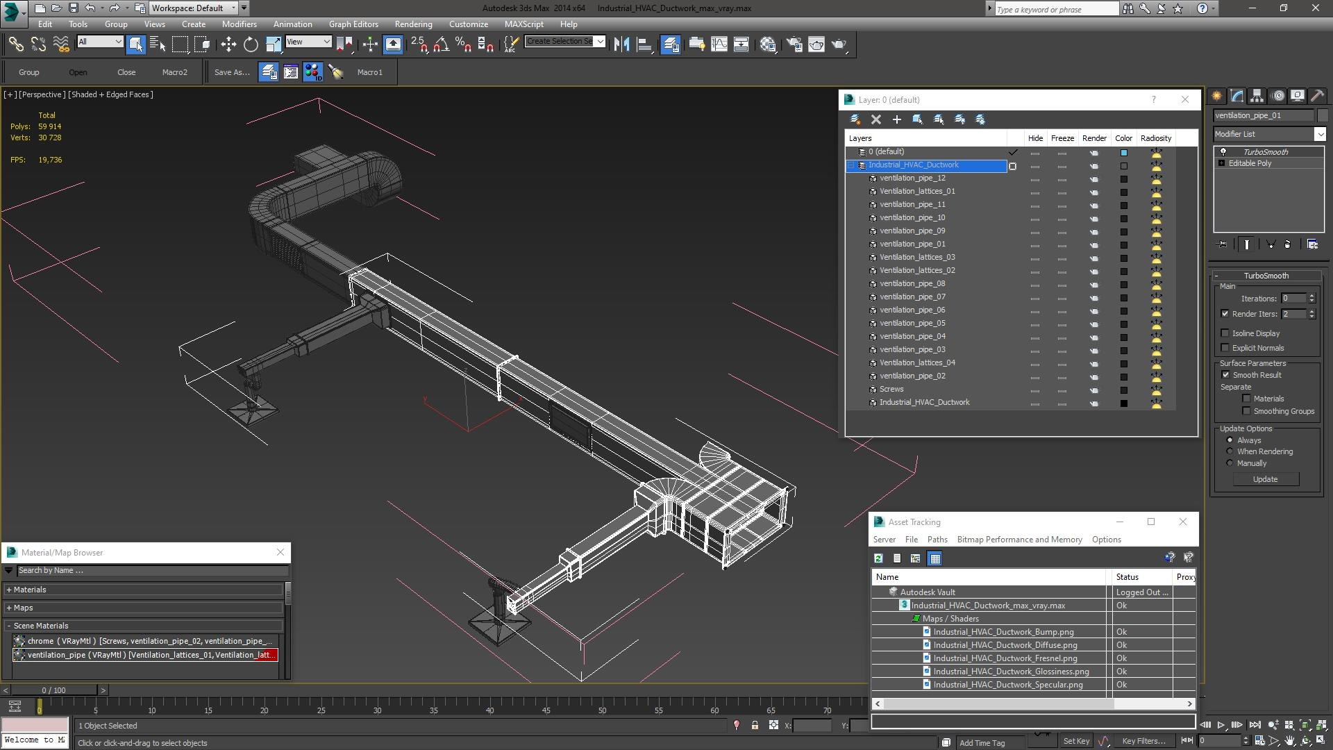 Industrial HVAC Ductwork 3D Model - TurboSquid 2265150