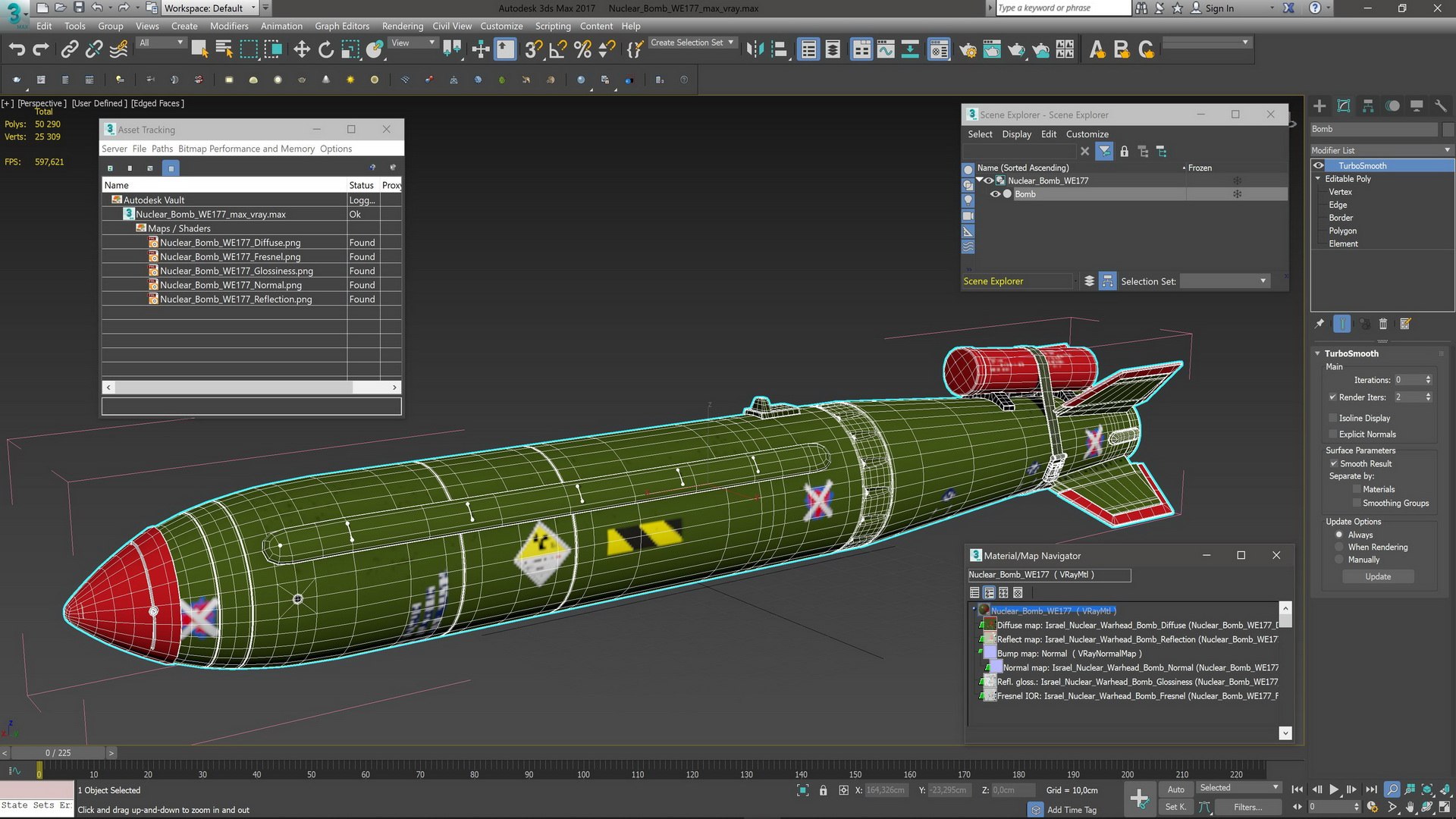 3D Nuclear Bomb WE177 model - TurboSquid 2112766
