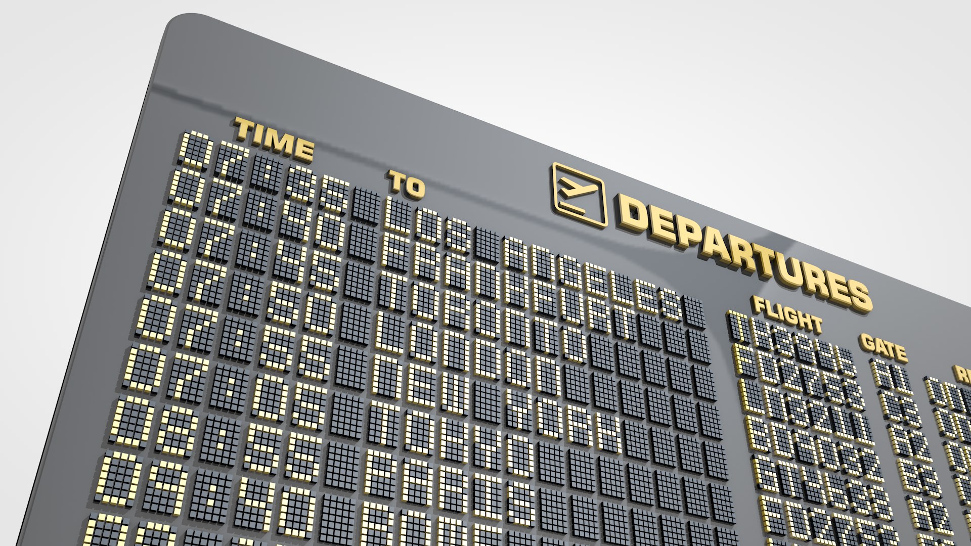 Departure Information Board 3D Model - TurboSquid 1317850
